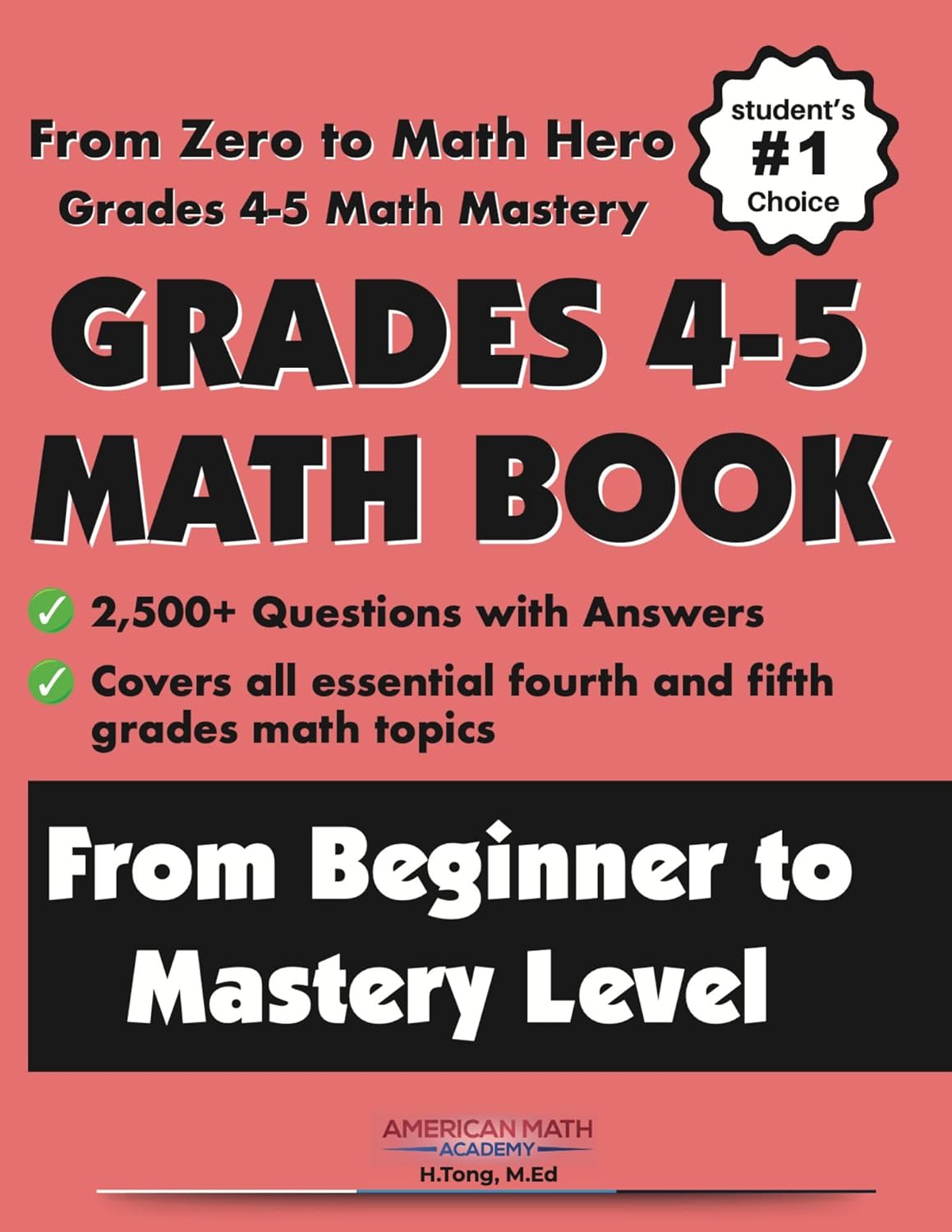 ELEMENTARY MATH ESSENTIAL PRACTICE WORKBOOK: GRADES 4-5 , Academy ...