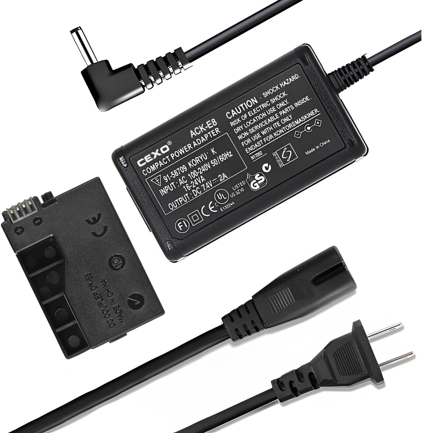 Amazon.com : Batmax ACK-E8 AC Power Adapter Kit for Canon EOS Rebel T2i ...