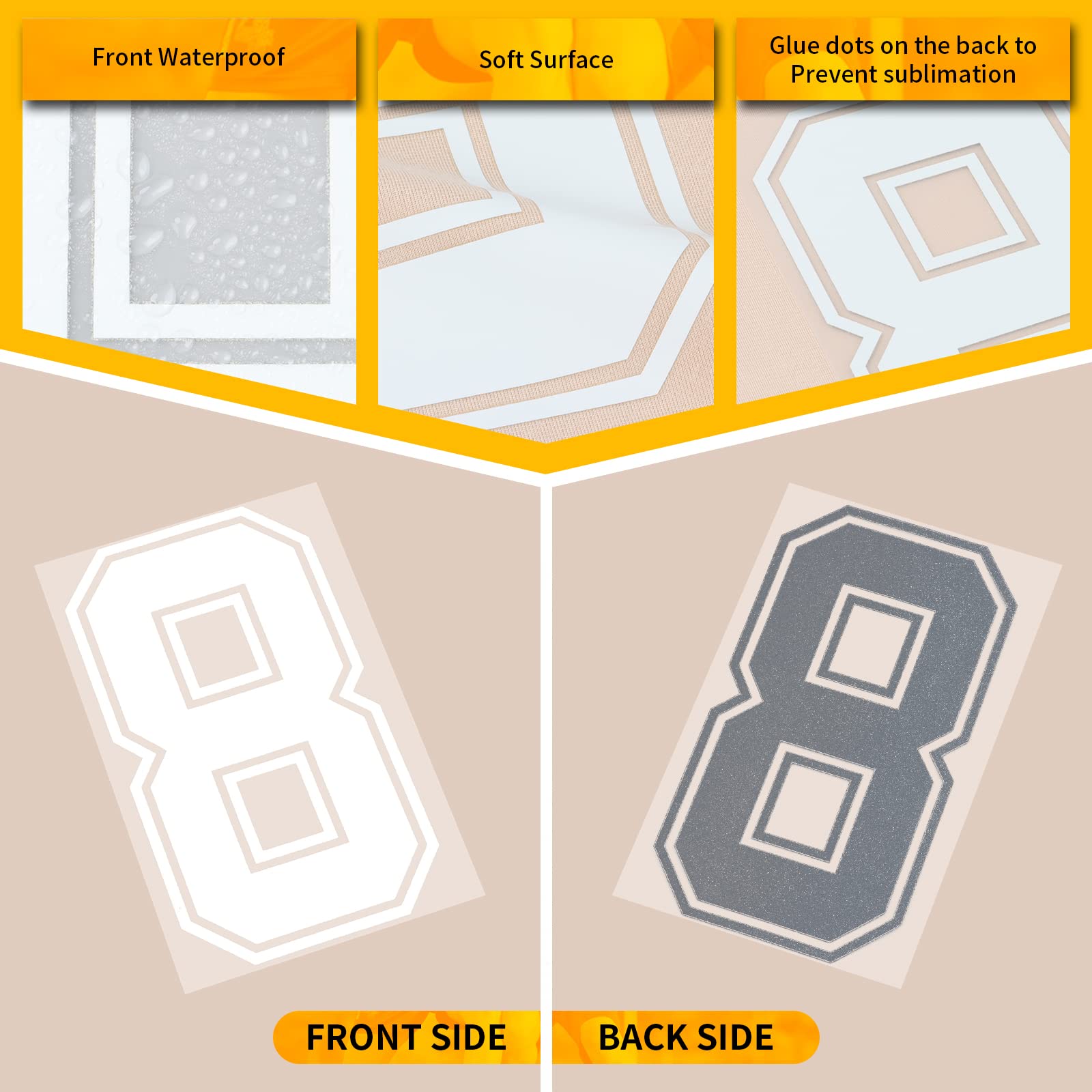 Snapklik.com : 44 Pieces Iron On Numbers, Jersey Heat Transfer Numbers ...