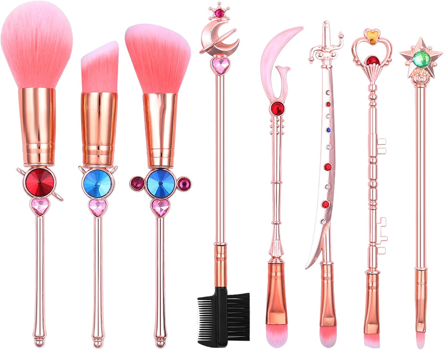 Amazon.com: Demon Anime Makeup Brushes Set - 5pcs Kimetsu Yaiaba ...