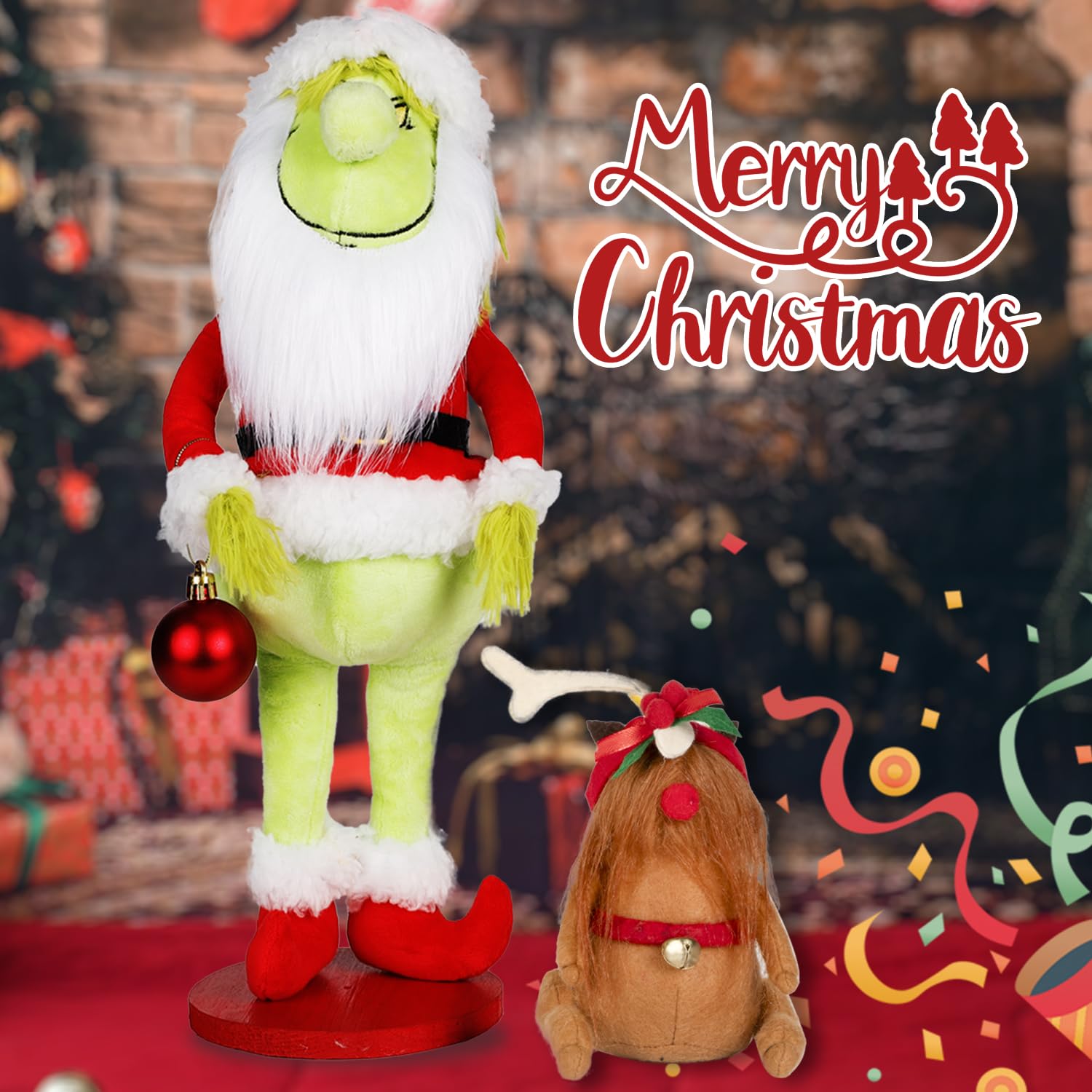 14.56 inch Tall Large Big Grinch with Dog Spring New Year Valentine's ...