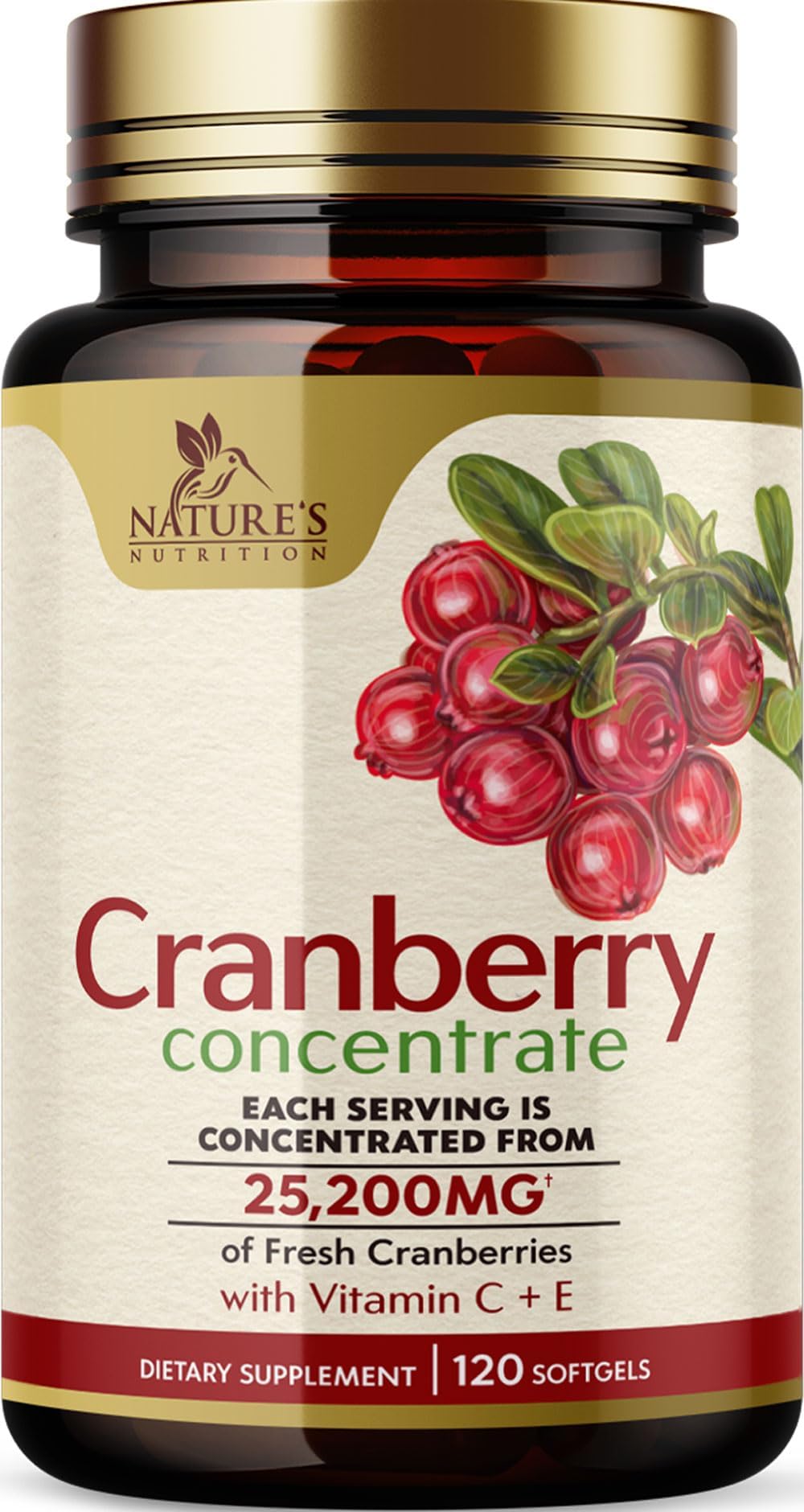 Amazon.com: Puritan's Pride Premium Cranberry Fruit Concentrate 84 mg ...