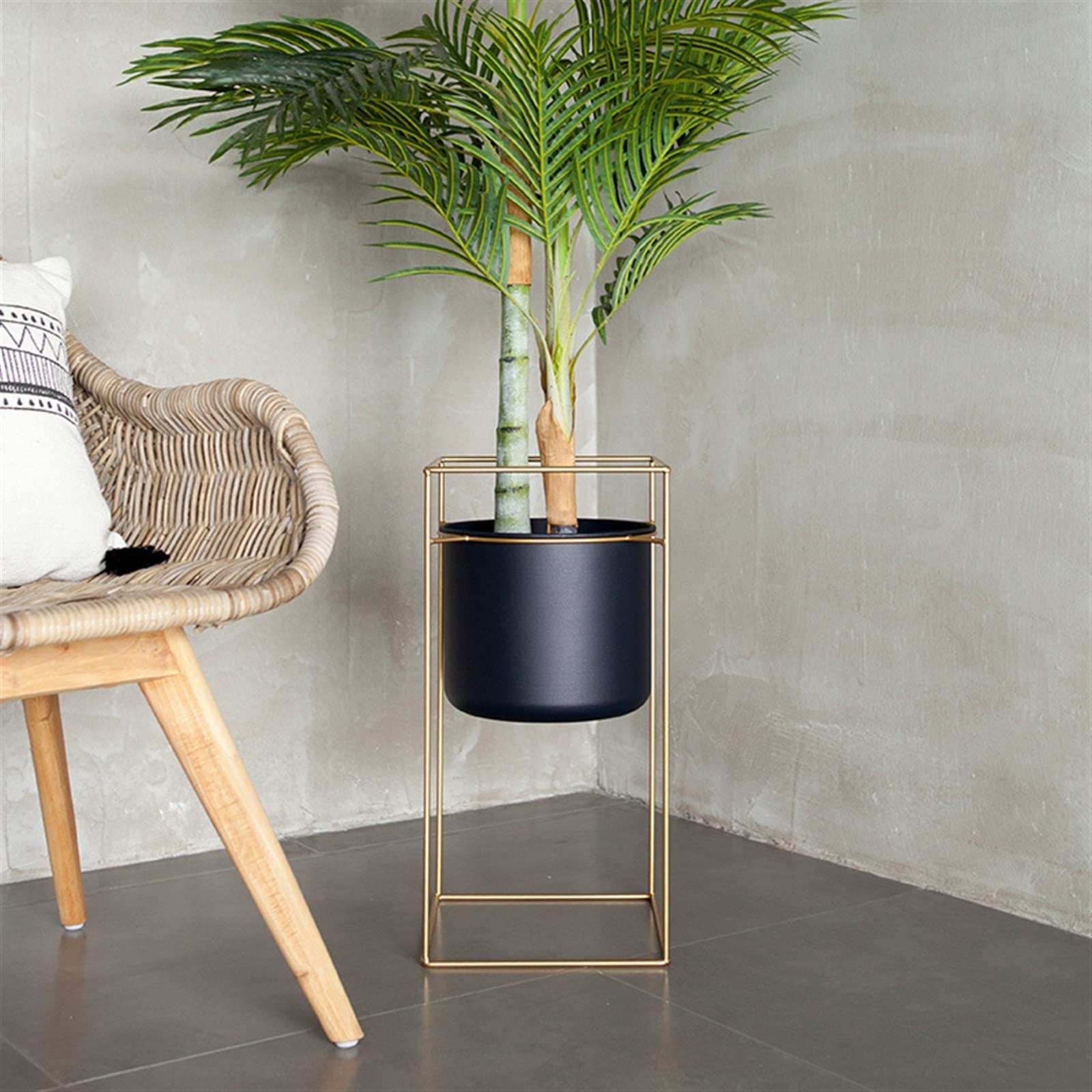 Pineapple Pedestal Plant Stands IDEALIST Lite Plaited Style Green Grey