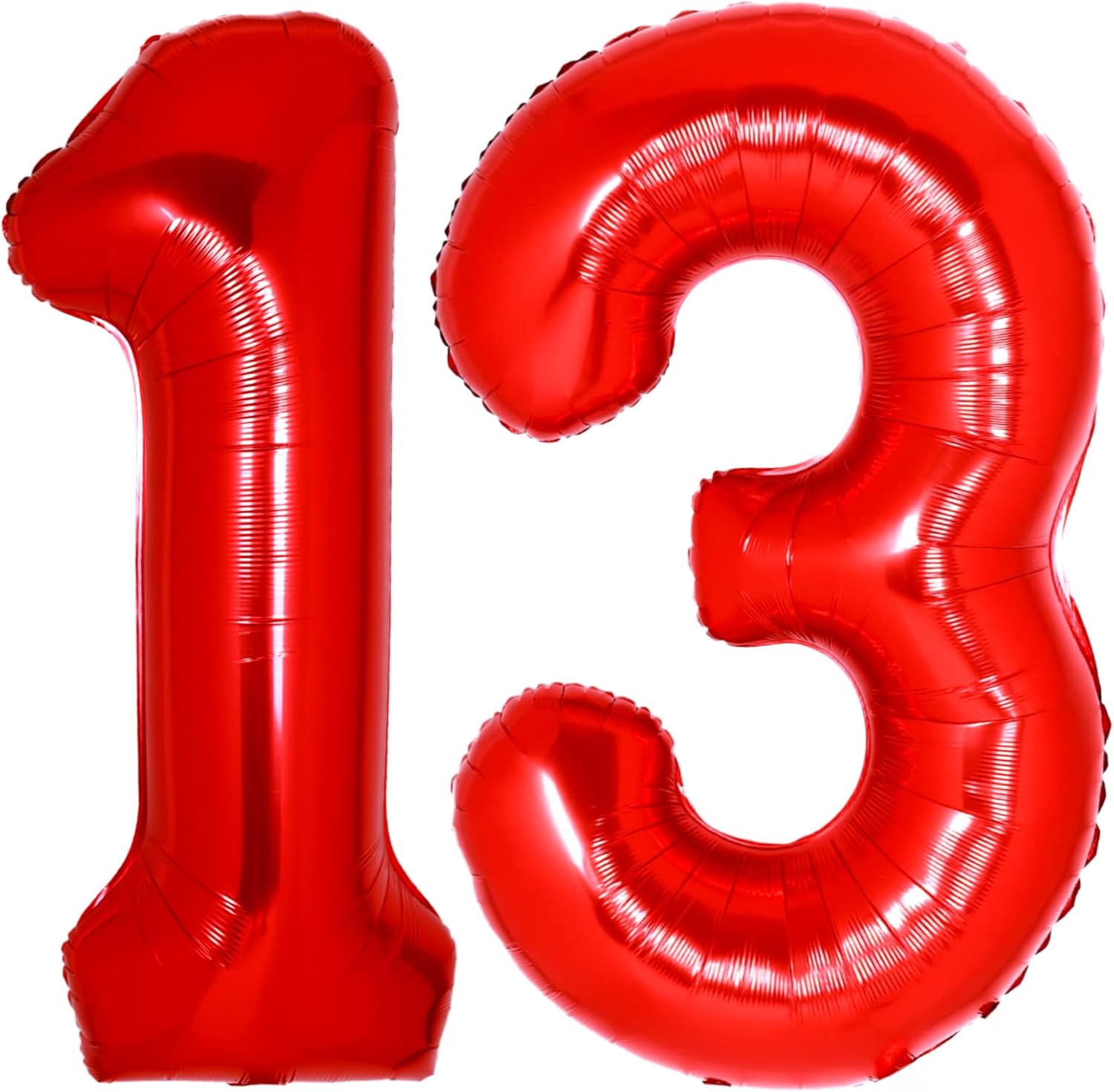 Amazon.com: 40 Inch Giant Red Number 13 Balloon, Helium Mylar Foil ...