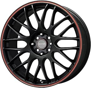 Amazon.com: Tenzo R TYPE-M Black Red Stripe Wheel (17x7"/5x100mm ...
