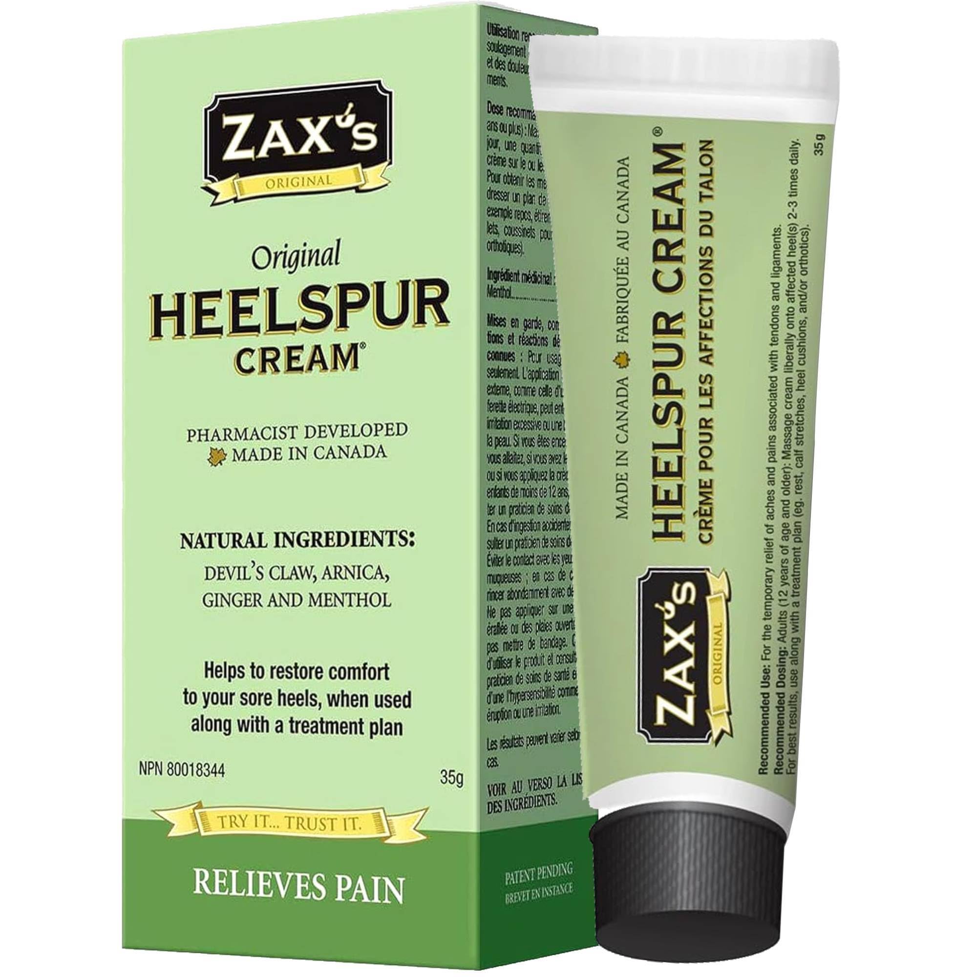 Zax's Original Heelspur Cream - Top Selling Foot Pain Cream: Fast Pain ...