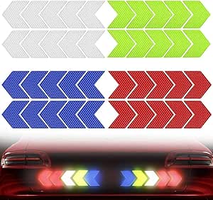 SYOSI 40pcs Safety Reflector Stickers, Warning Night Visibility ...