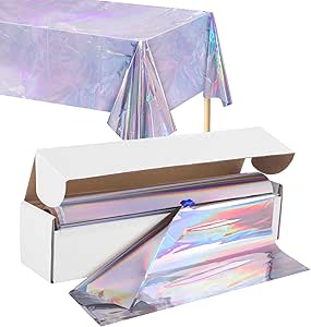 Amazon.com: HOBBY HORSE 100 Ft x 54 Inch Laser Tablecloth Roll in Slide Cutter Box Iridescence ...
