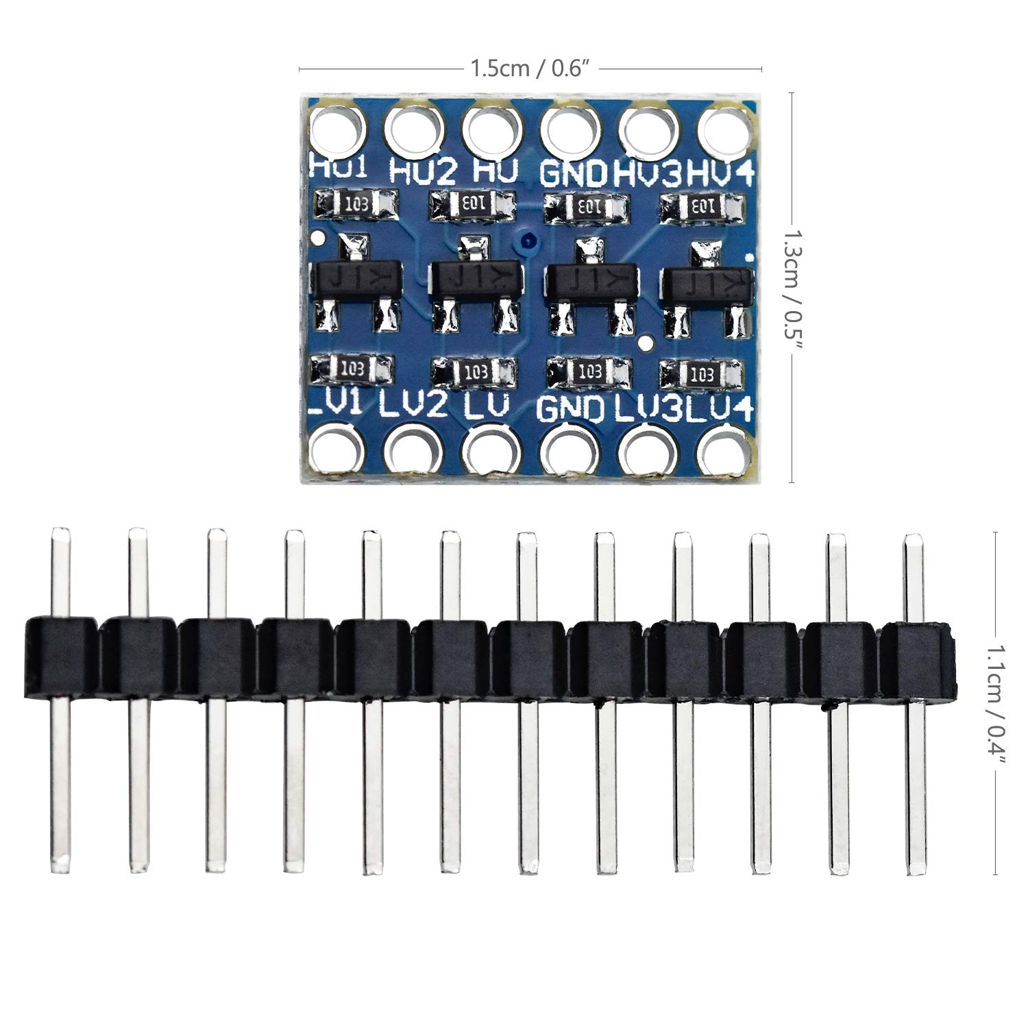 10 Set 4 Channels IIC I2C Logic Level Converter 3.3V to 5V Bi ...