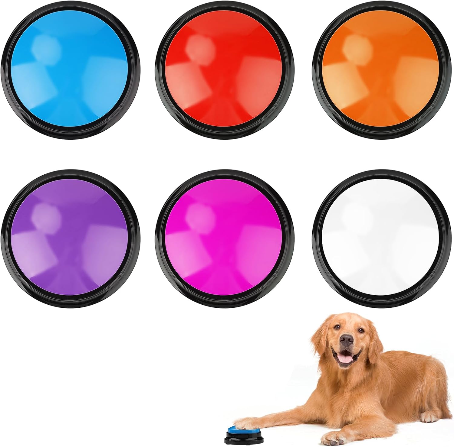 SAVITA 6pcs Voice Recording Button, 30 Seconds Dog Talking Buttons Pet ...