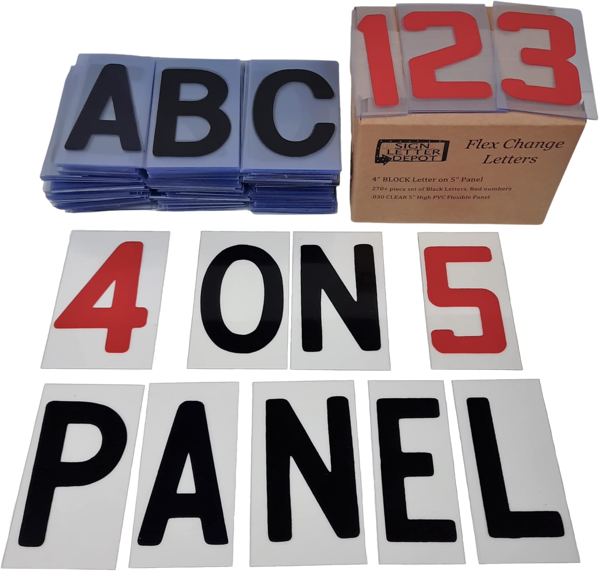 Amazon.com : Sign Letter Depot 4" Letter Printed on 5" Flexible Panel ...