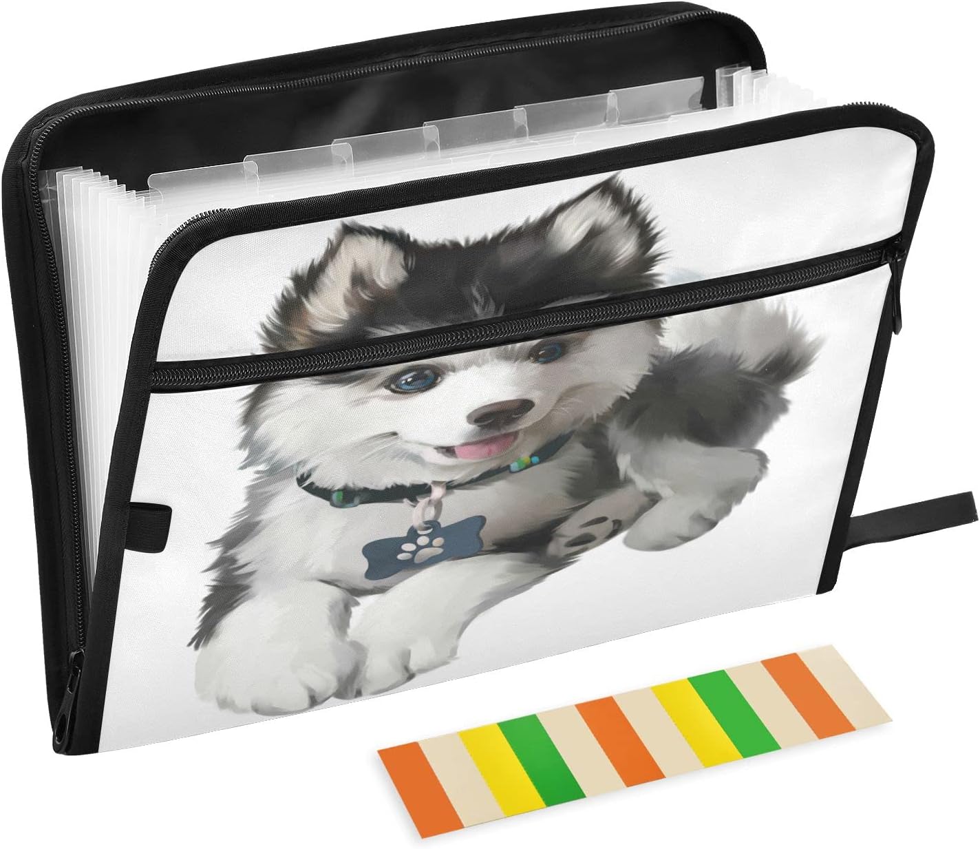Amazon.com : Cute Husky Dog Expanding File Folder Puppy Dog Accordion ...