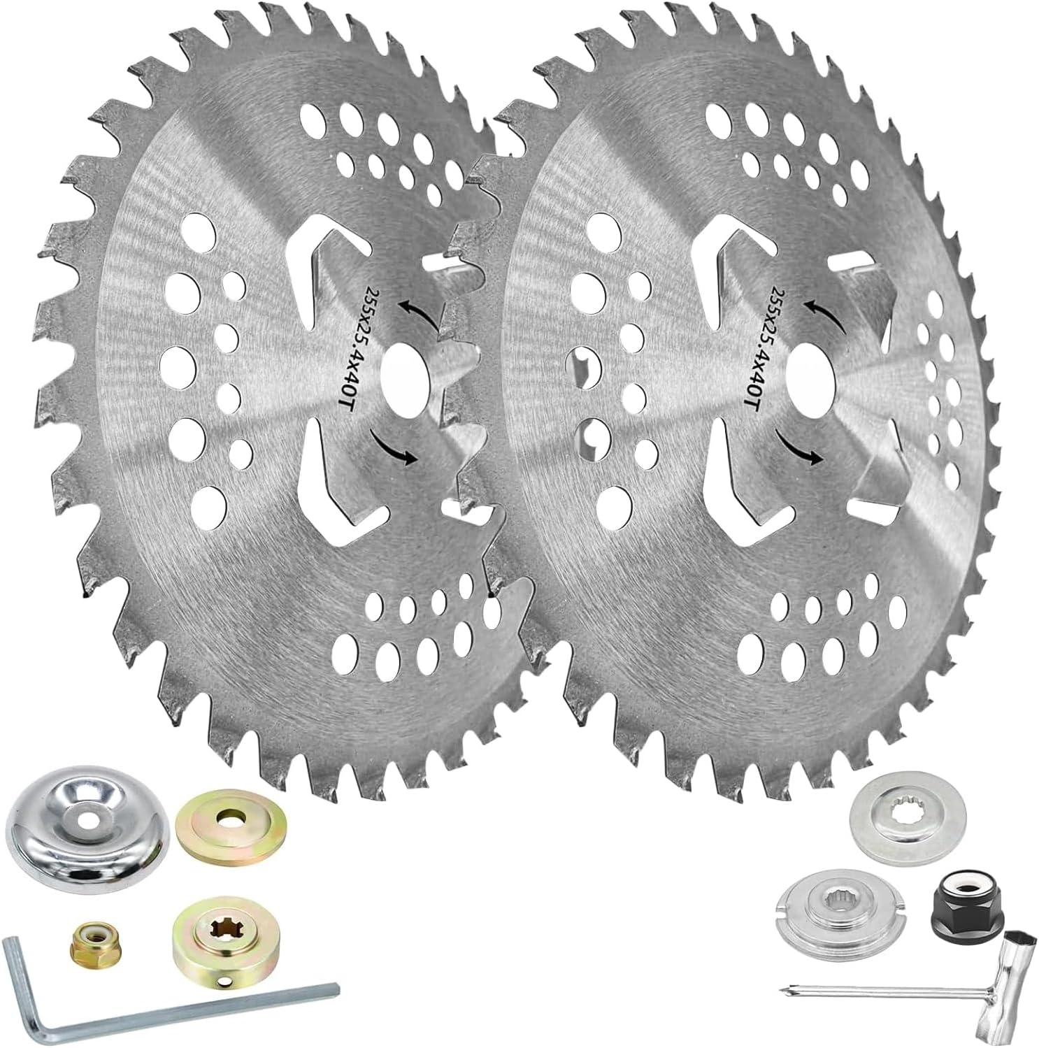 Amazon.com: Cokacot 2PCS 10in 40T Weedeater Blades Anti-Tangle Weed ...