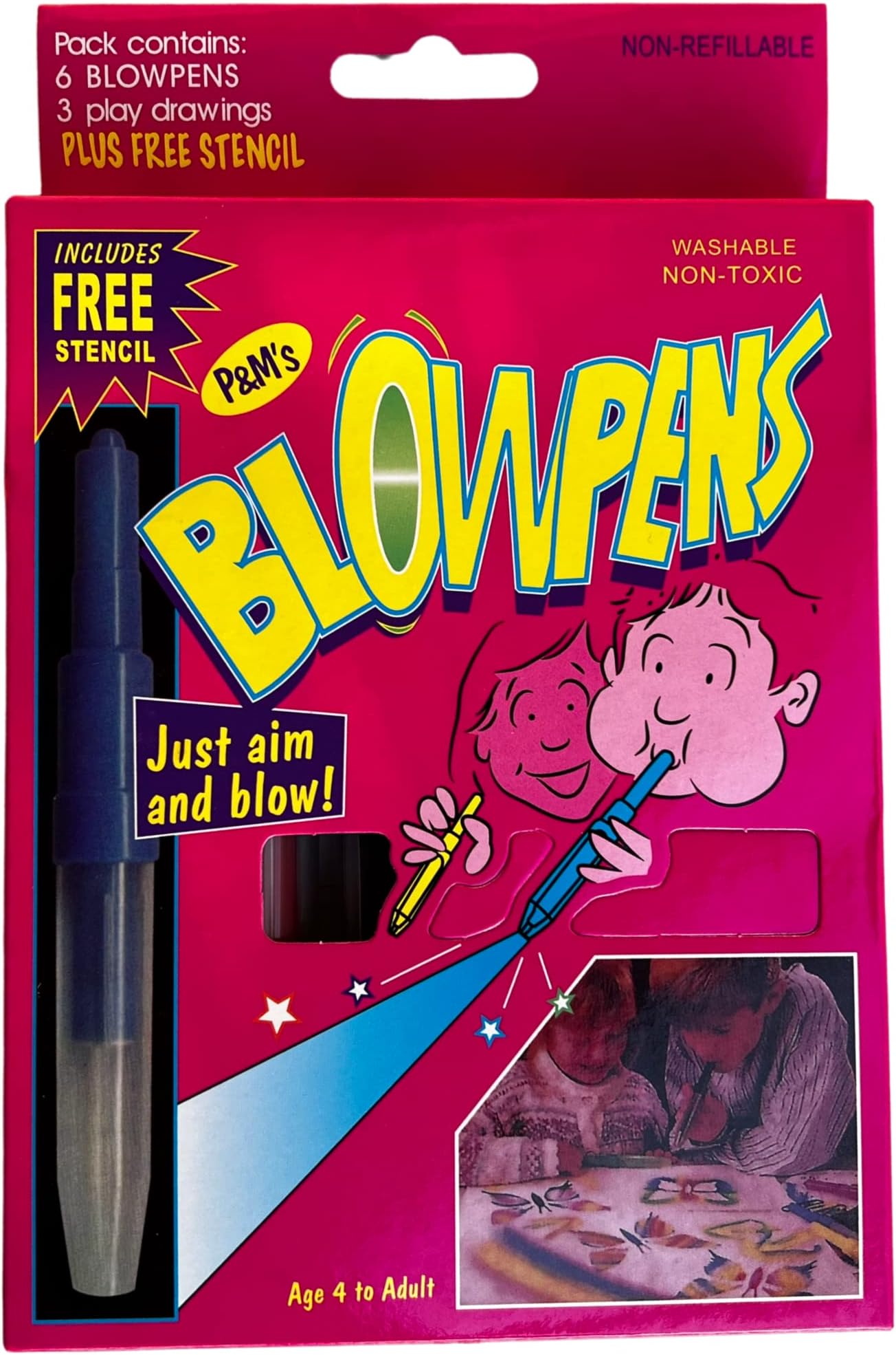 6 BLO W PENS ASSORTED COLOURS CRAFT BLOW PENS : Amazon.co.uk ...