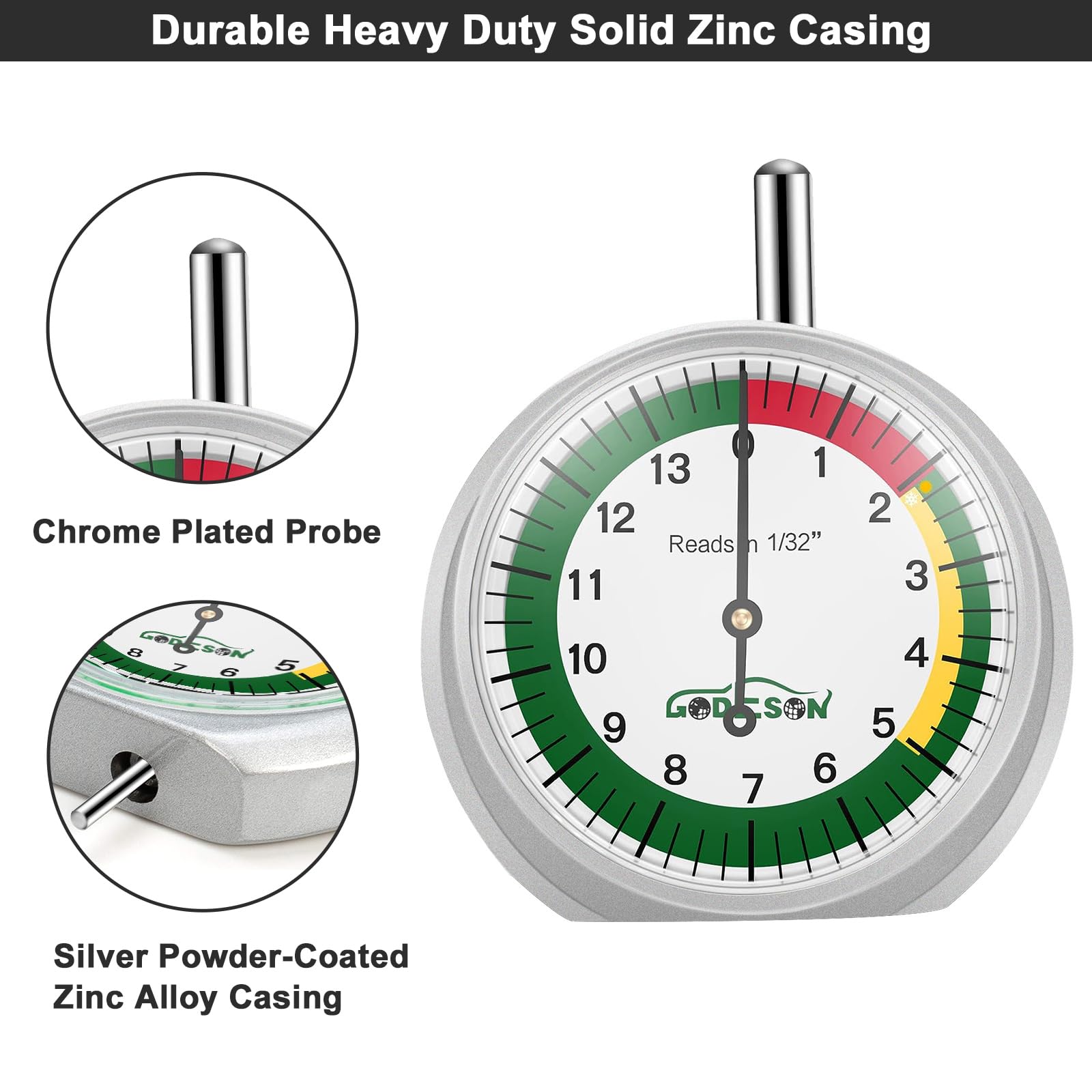 Snapklik.com : Tire Tread Depth Gauge,Dial Type Tire Depth Gauge In ...