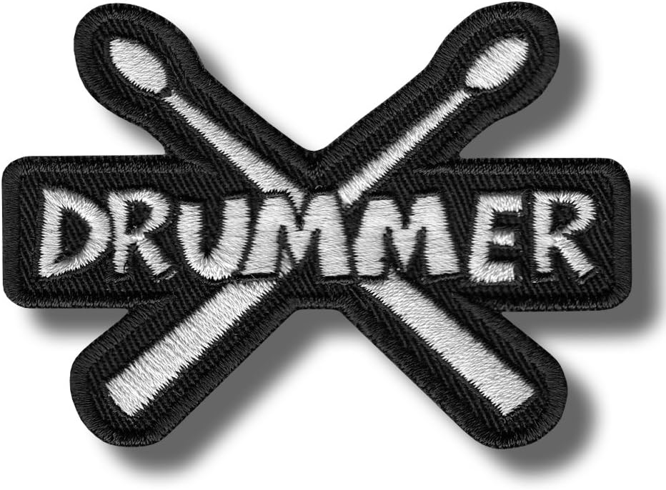 Amazon.com: Drum and Sticks Music Band Patch - 3.5x2.7 inch ...