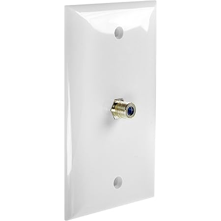 Amazon.com: GE Coax Plate, 1-Port, One Wall Mounted F-Type Connection ...