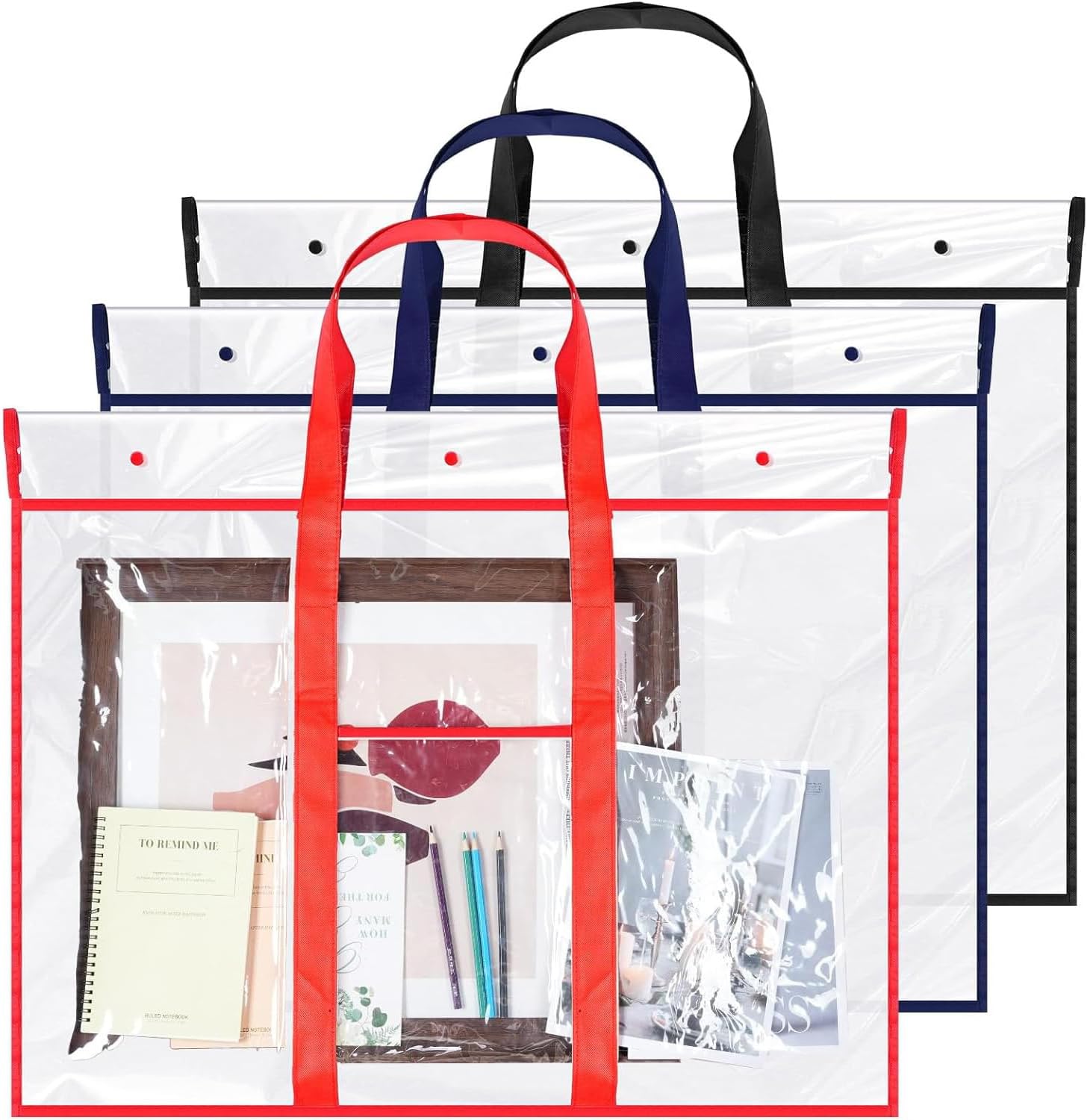 Oaygat Art Portfolio Bag Portfolios Organizer Case Transparent Carrying ...