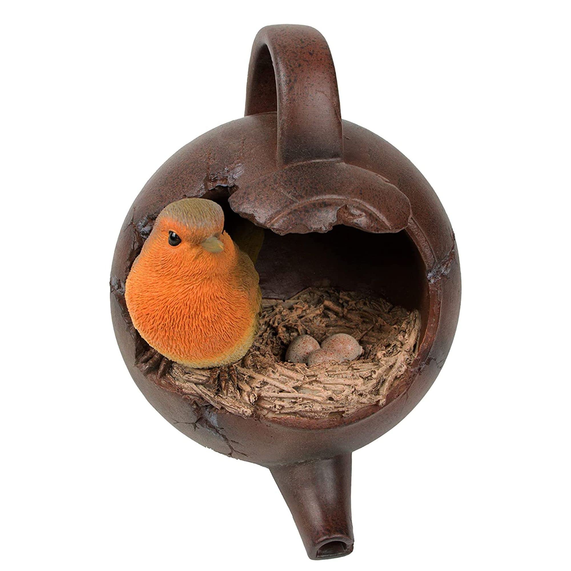 1 x RAW Customer Returns Wrenbury Hanging Robin Teapot Garden Ornament ...