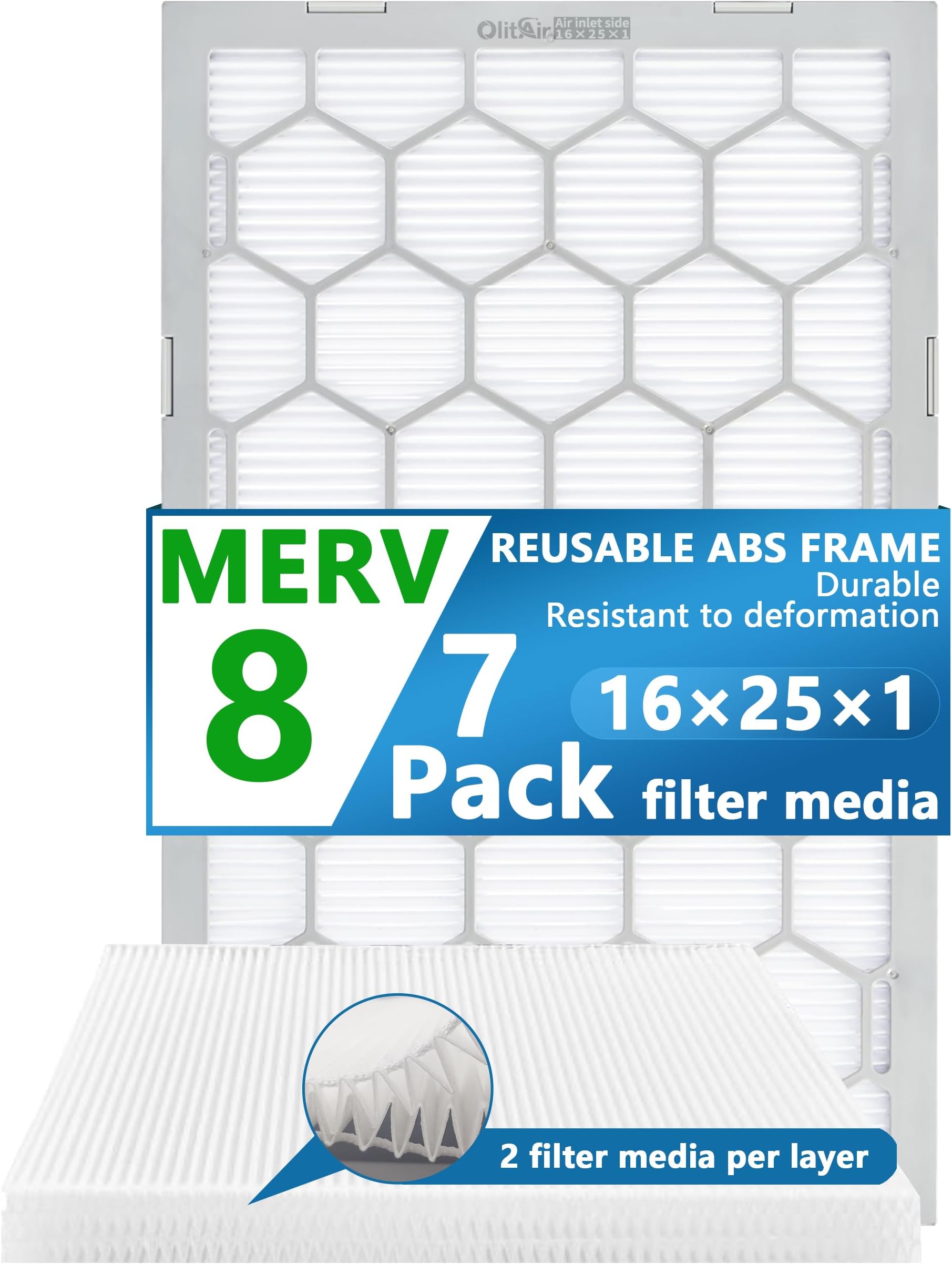 Amazon.com: Aerostar 20x25x1 MERV 6 Pleated Air Filter, AC Furnace Air ...
