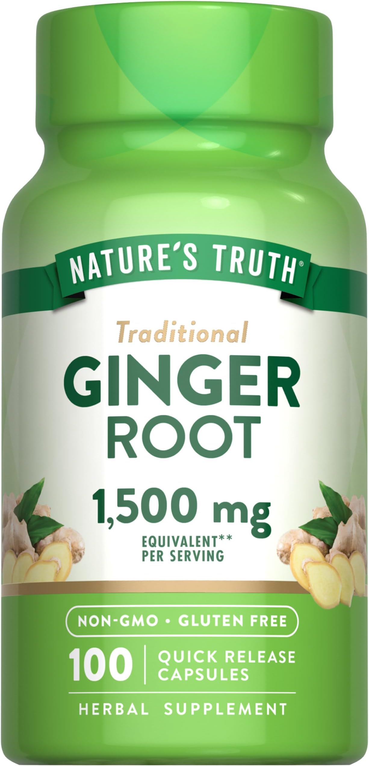 Amazon.com: Nature's Truth Ginger Root Capsules | 1,500mg | 100 Count ...
