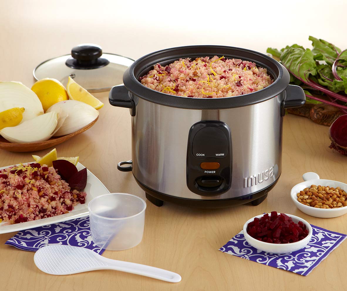 IMUSA USA GAU-00023 Electric Rice Cooker with Steam Tray 10-Cup ...