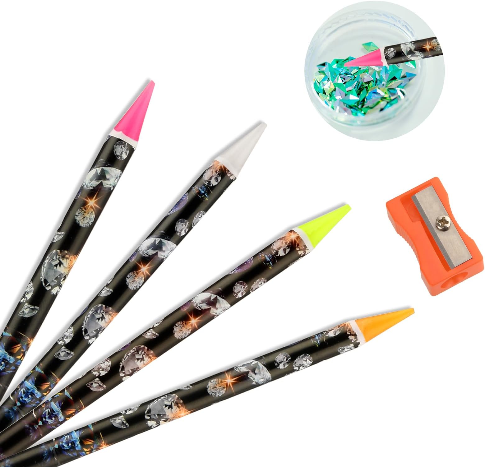 Amazon.com: Telooco 4Pcs Rhinestone Picker Tool Self Adhesive Wax ...