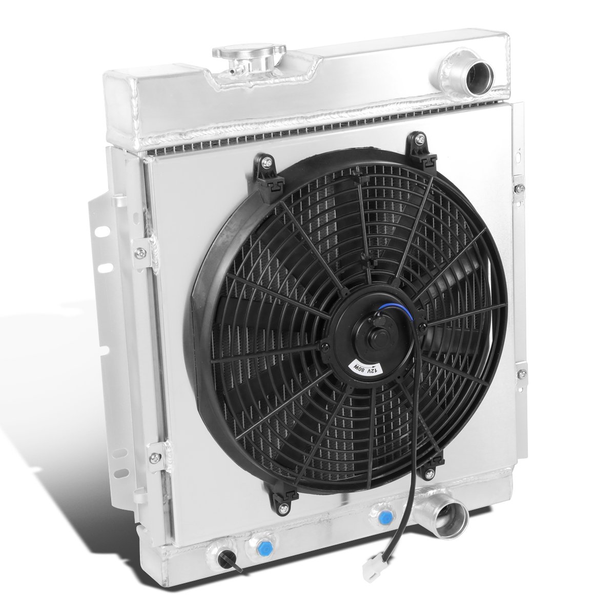 Amazon.com: DNA MOTORING RA+FS-FM64-3 3-Row Full Aluminum Radiator with ...