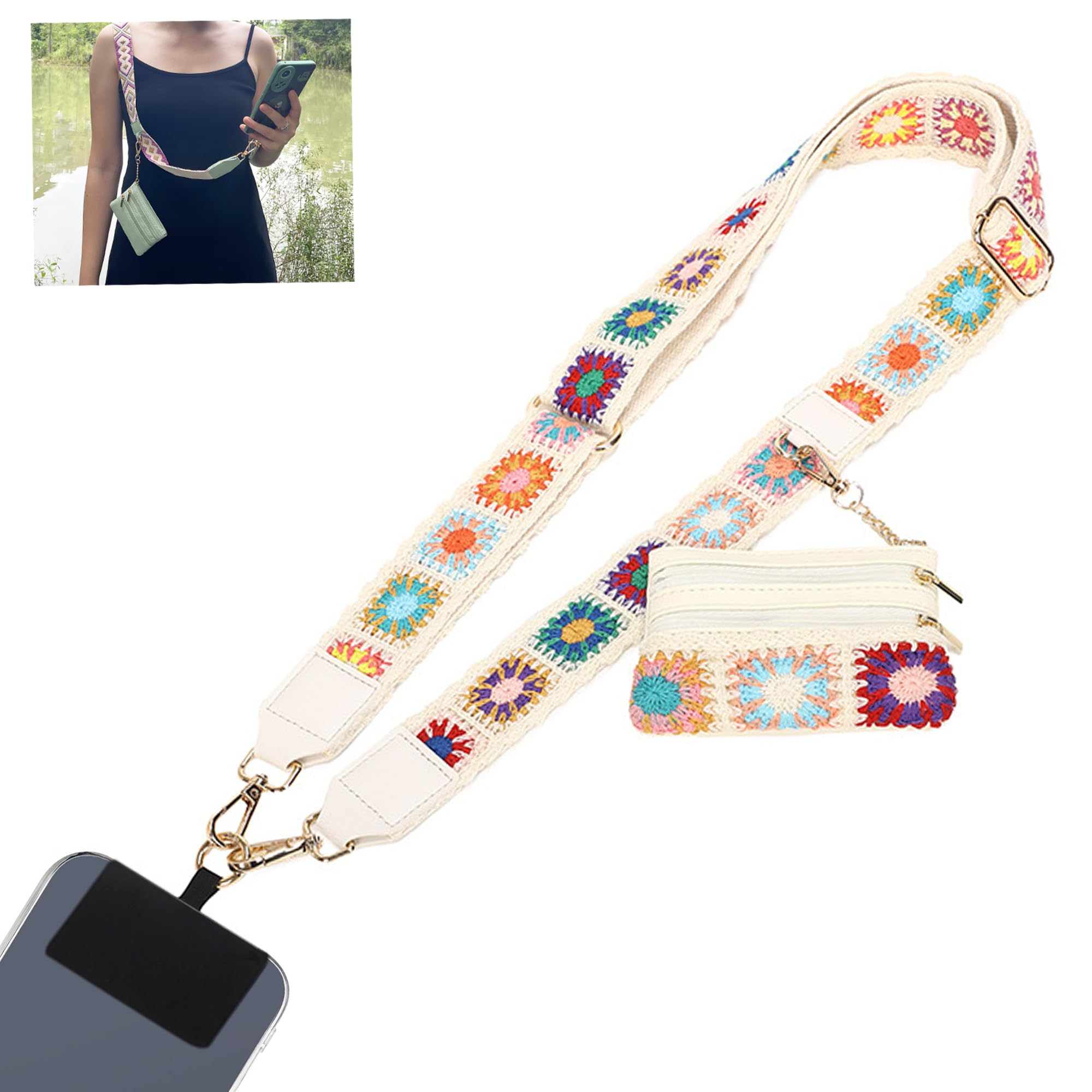 Amazon.com: SCINYMC Phone Lanyard Crossbody Wrist Strap, Crossbody ...