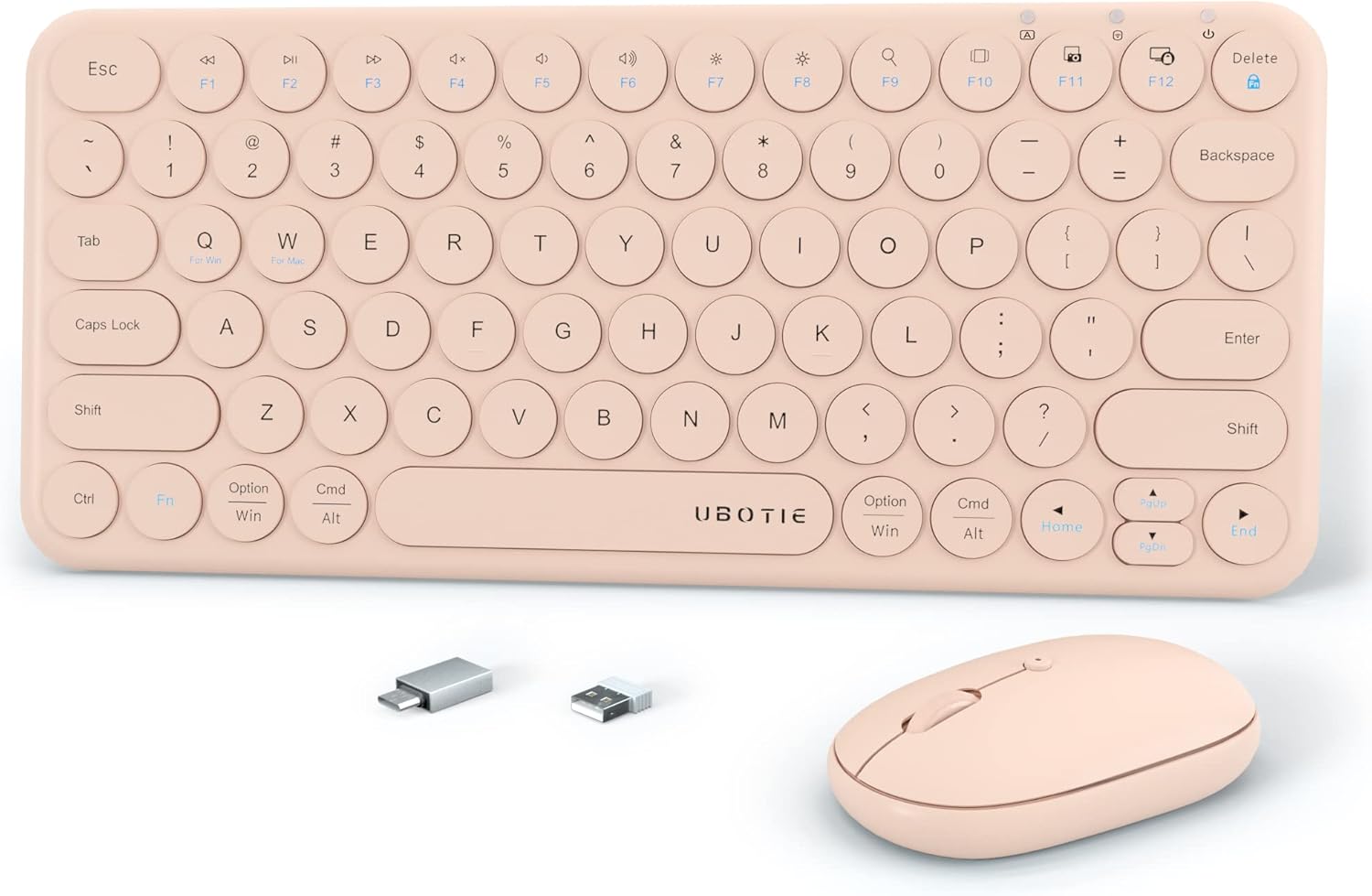 Amazon.com: Mini Computer Wireless Keyboard and Mouse Combo, UBOTIE ...