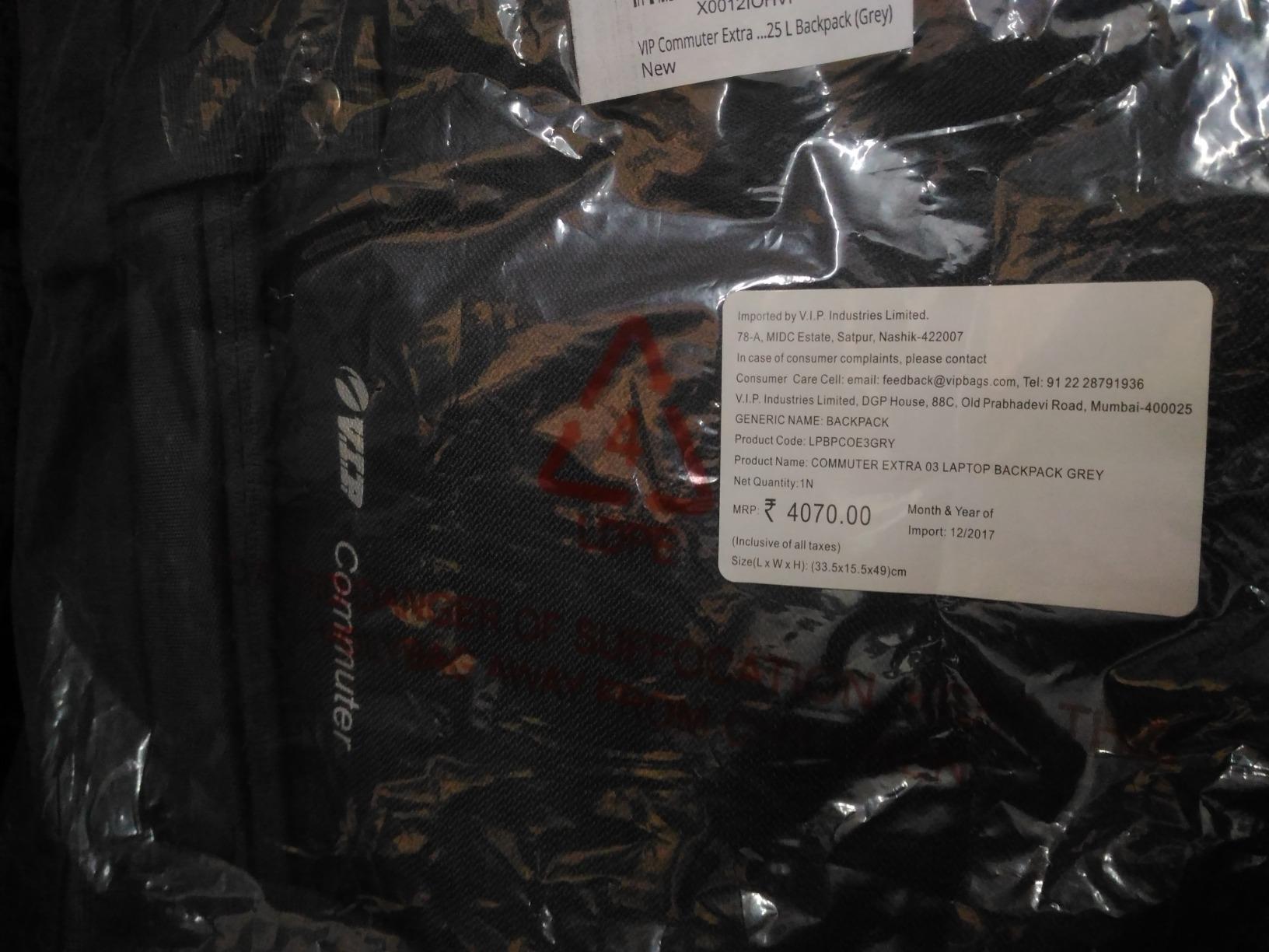 Buy VIP Commuter Extra 03 Laptop Backpack Grey 25 L Backpack (Grey) at ...