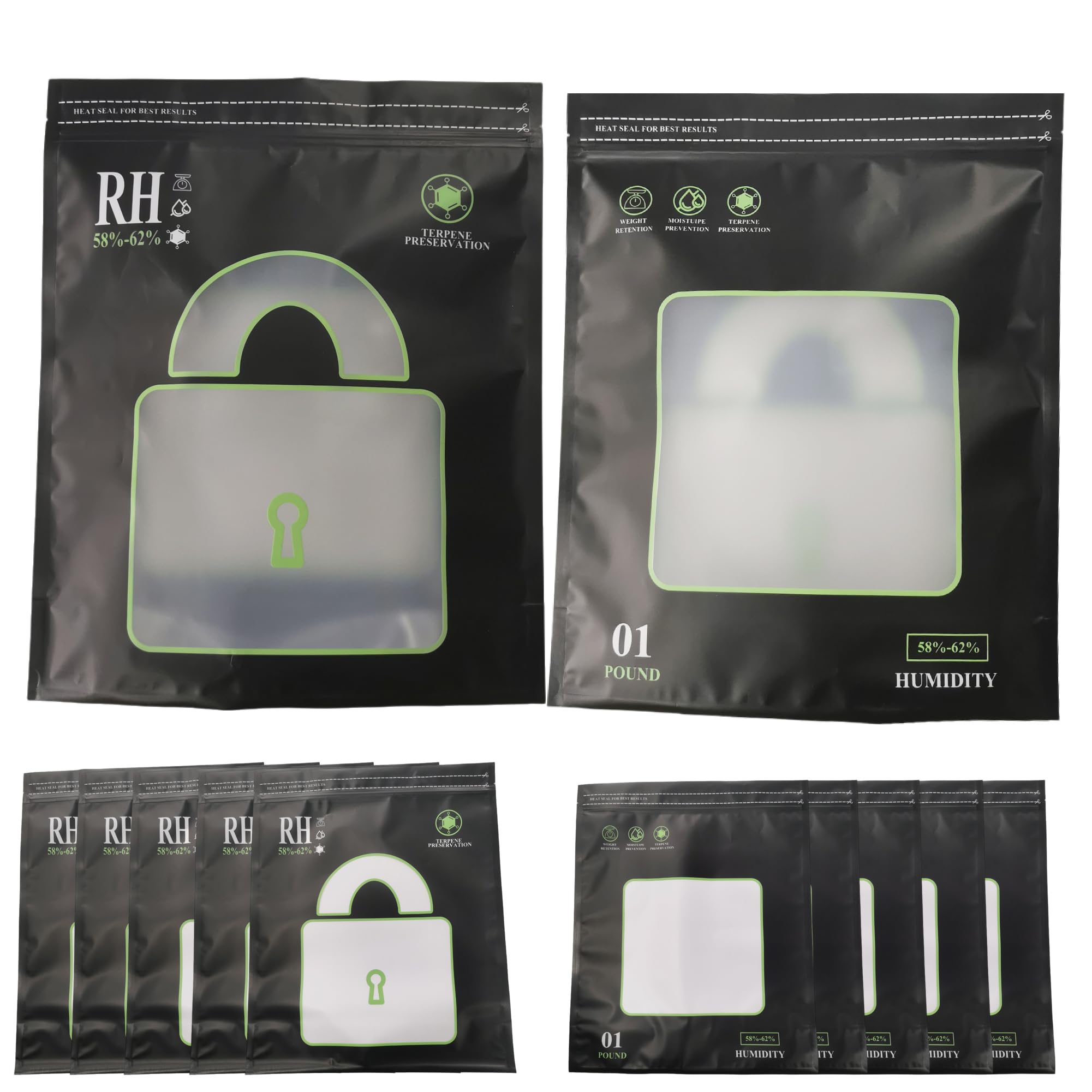 Amazon.com: 1 Pound Storage Terp Bags Bags,5 pcs Lock & Seal Storage ...