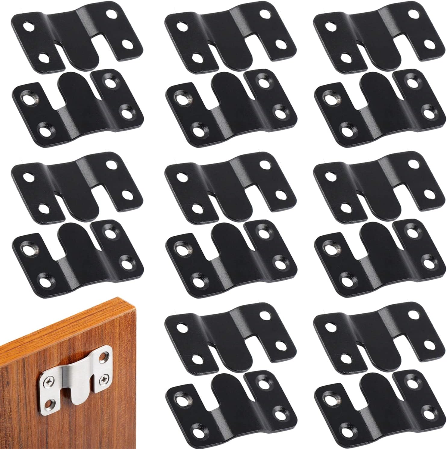 16Pcs Stainless Steel Interlock Hanging Buckle,Flush Concealed Mount ...