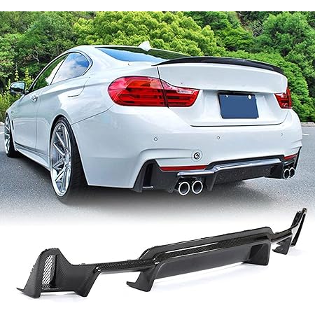 Amazon.com: JC SPORTLINE Carbon Fiber Rear Diffuser for BMW 4 Series ...