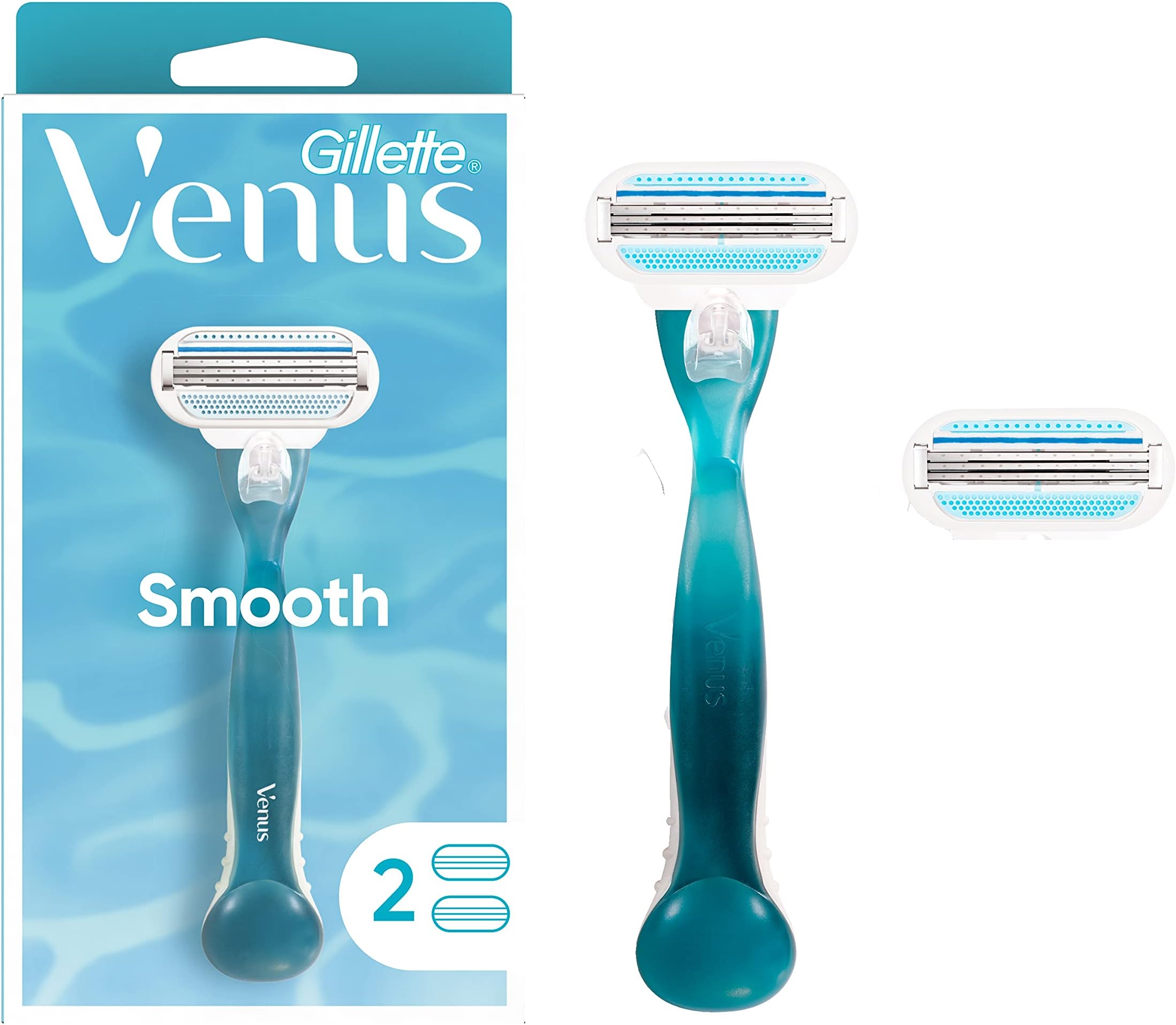 Amazon.com: Gillette Venus Extra Smooth Razors for Women, 1 Razor, 2 ...