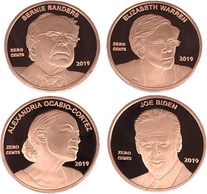 Amazon.com: Aizics Mint Set of 4 Zero Cents Pennies/Alexandria Ocasio ...