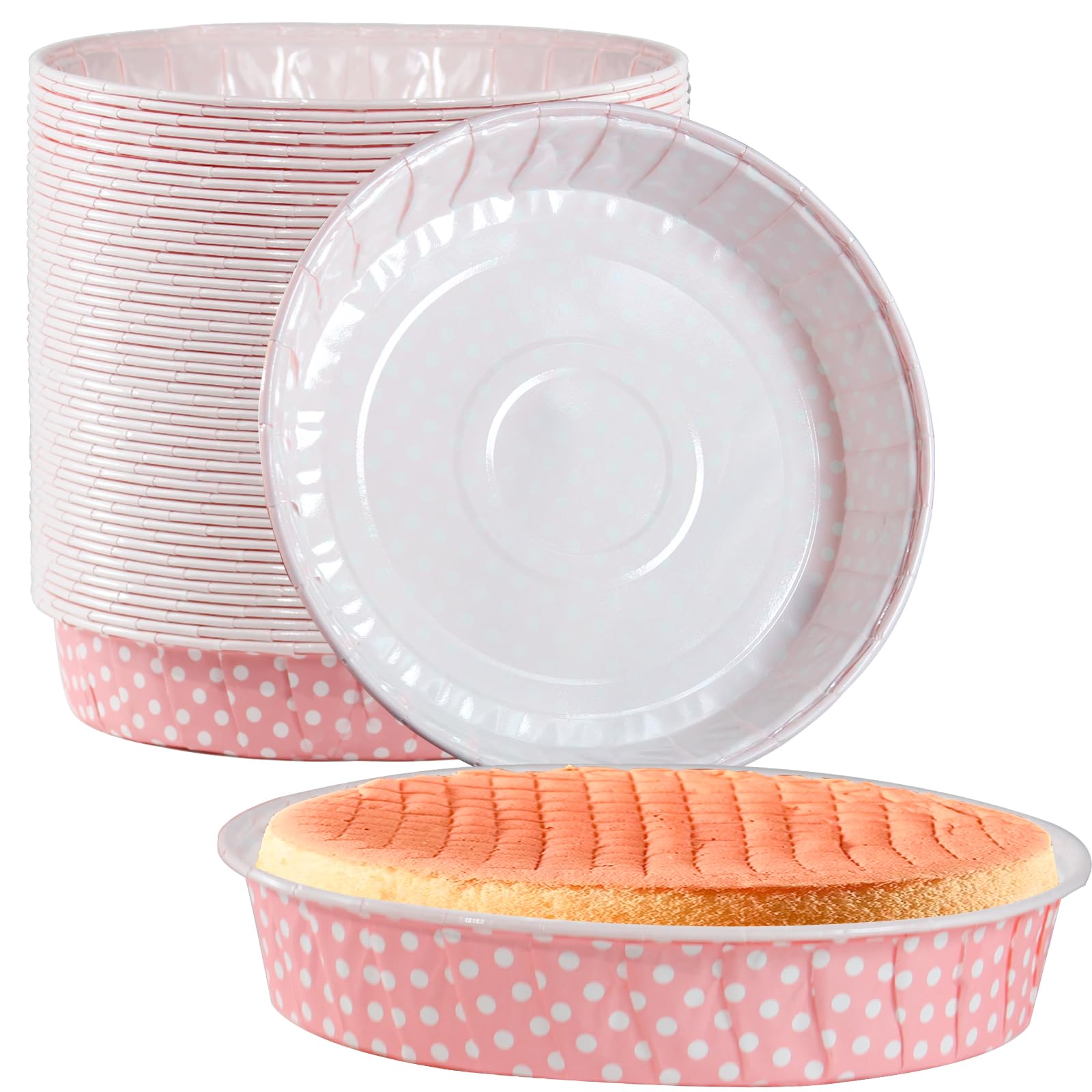 Amazon.com: 50pcs Paper 6Inch Mini Tart Pans for Baking, Mini Pie Pans ...