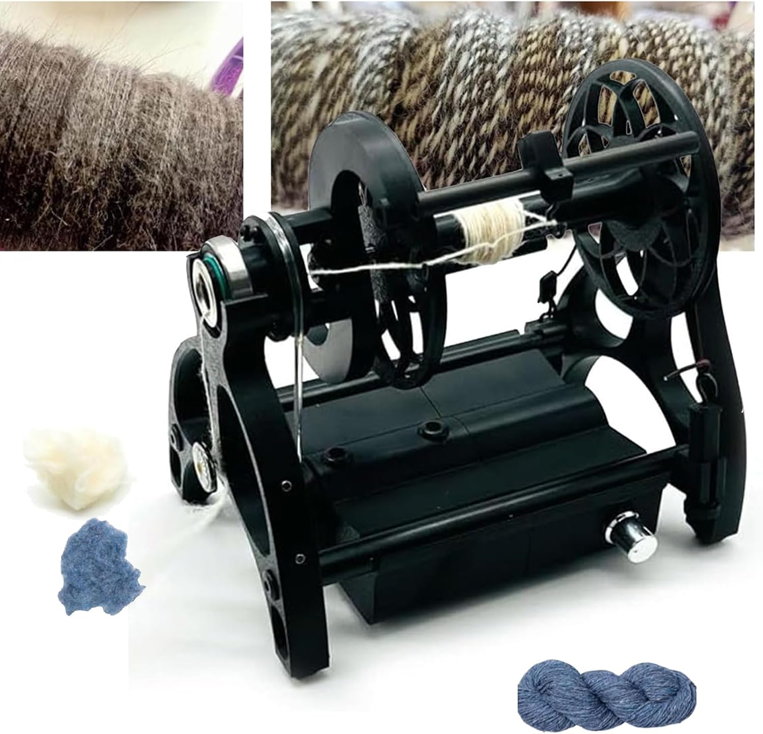 Electric Yarn Spinner with 3 small spools, 12v Automatic Yarn Winding ...
