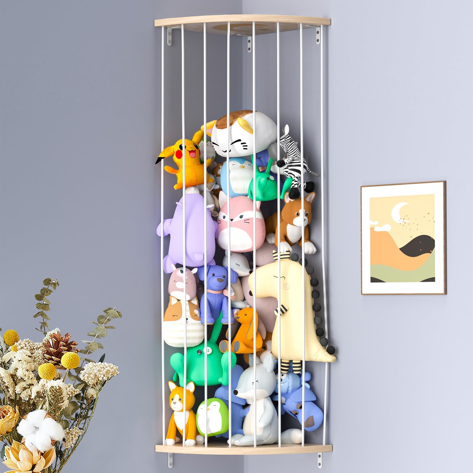 Amazon.com: bopoobo Stuffed Animal Storage, Nursery Hanging Organizers ...