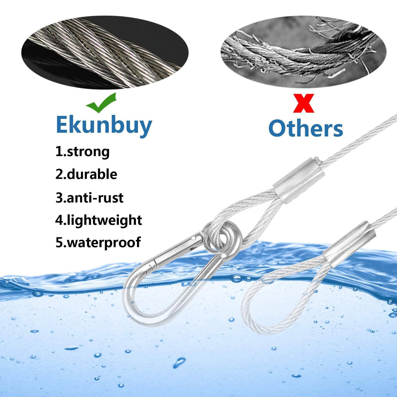 Snapklik.com : Safety Cable Lock, Stainless Steel Cable