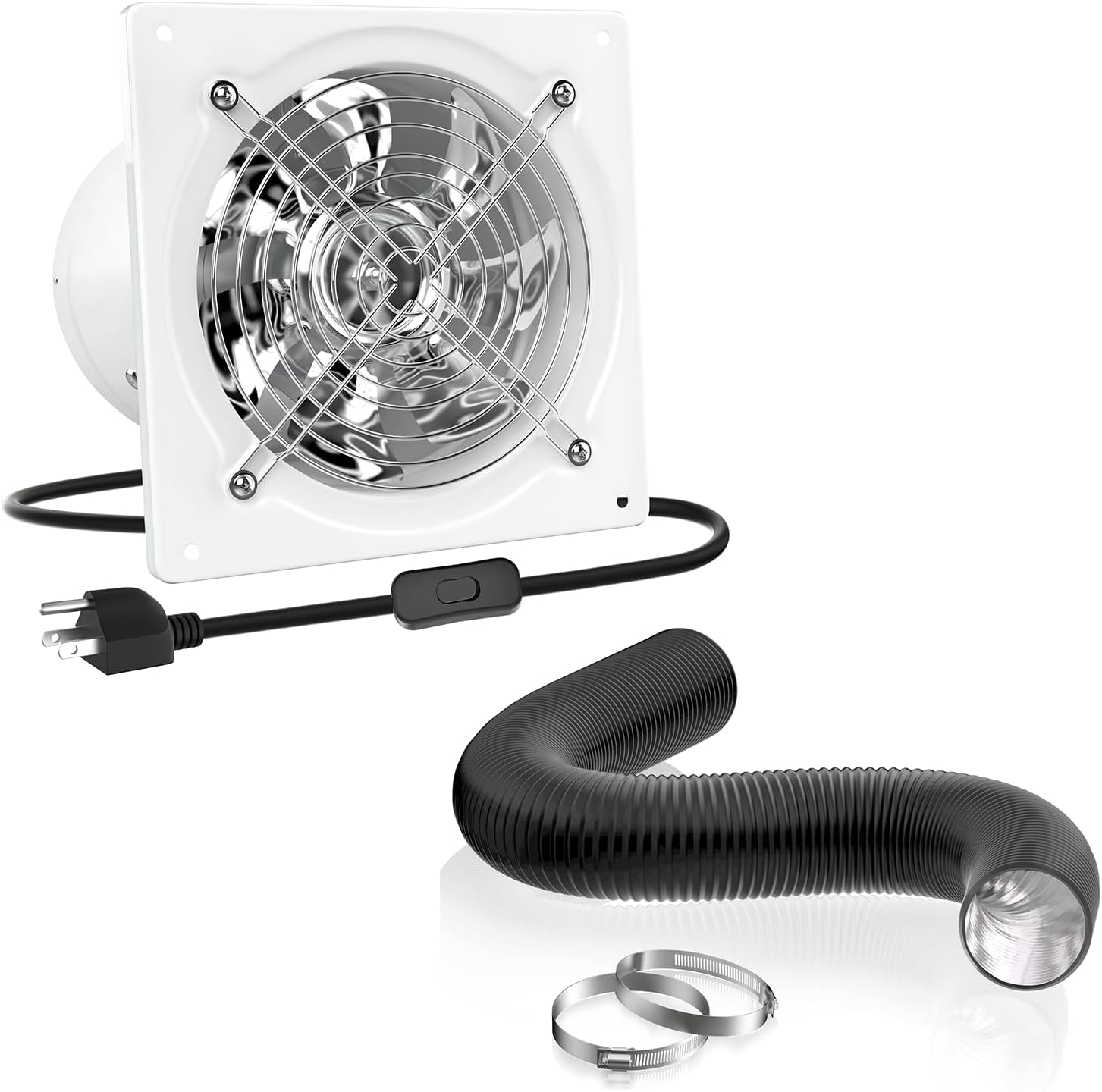 Amazon.com: 8 Inch Kitchen Ventilation Fan Kit - 8" Exhaust Fan + 8 ...