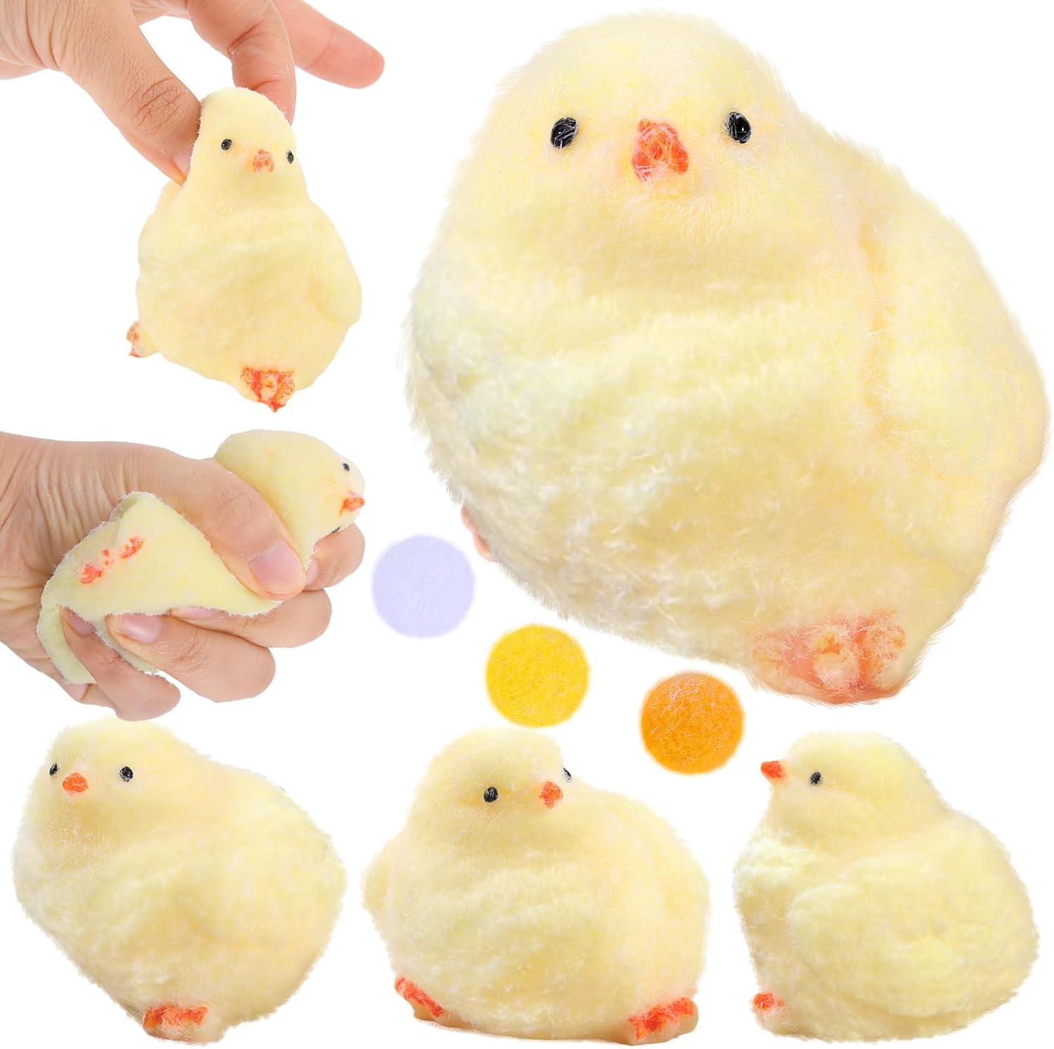 Amazon.com: 4 Pack Handmade Chick Taba Squishies Toys Ultra Soft Chick ...