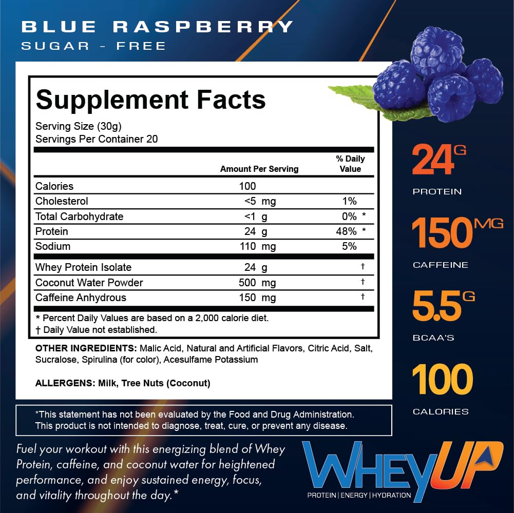 Snapklik.com : Clear Whey Isolate Protein Powder, Blue Raspberry - 20 ...