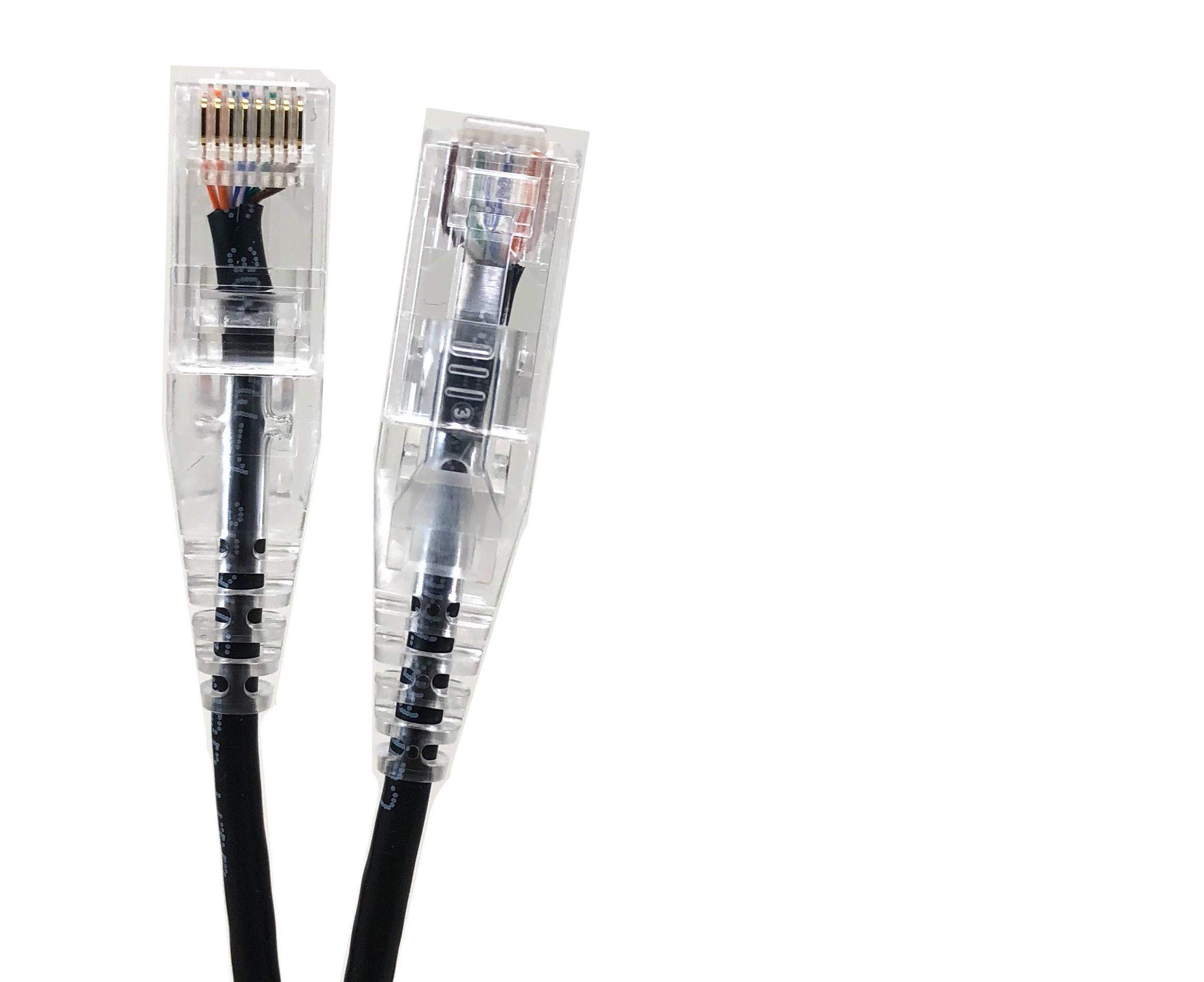 Amazon.com: MICRO CONNECTORS Ultra Slim 3 Feet (28AWG) CAT6 UTP RJ45 ...