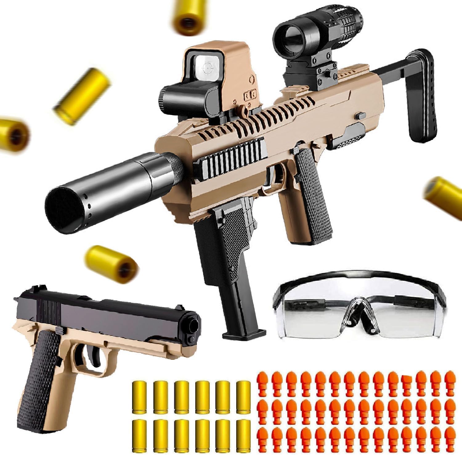 Moonmen Combination M1911 Soft Bullets Toy Gun, Automatic Reloading ...