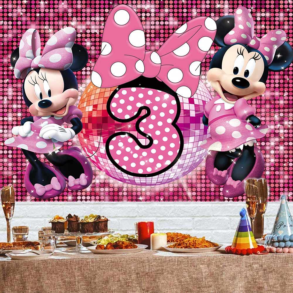 Minnie Mouse Party Background Free: Minnie Mouse Pink Party Clip Art