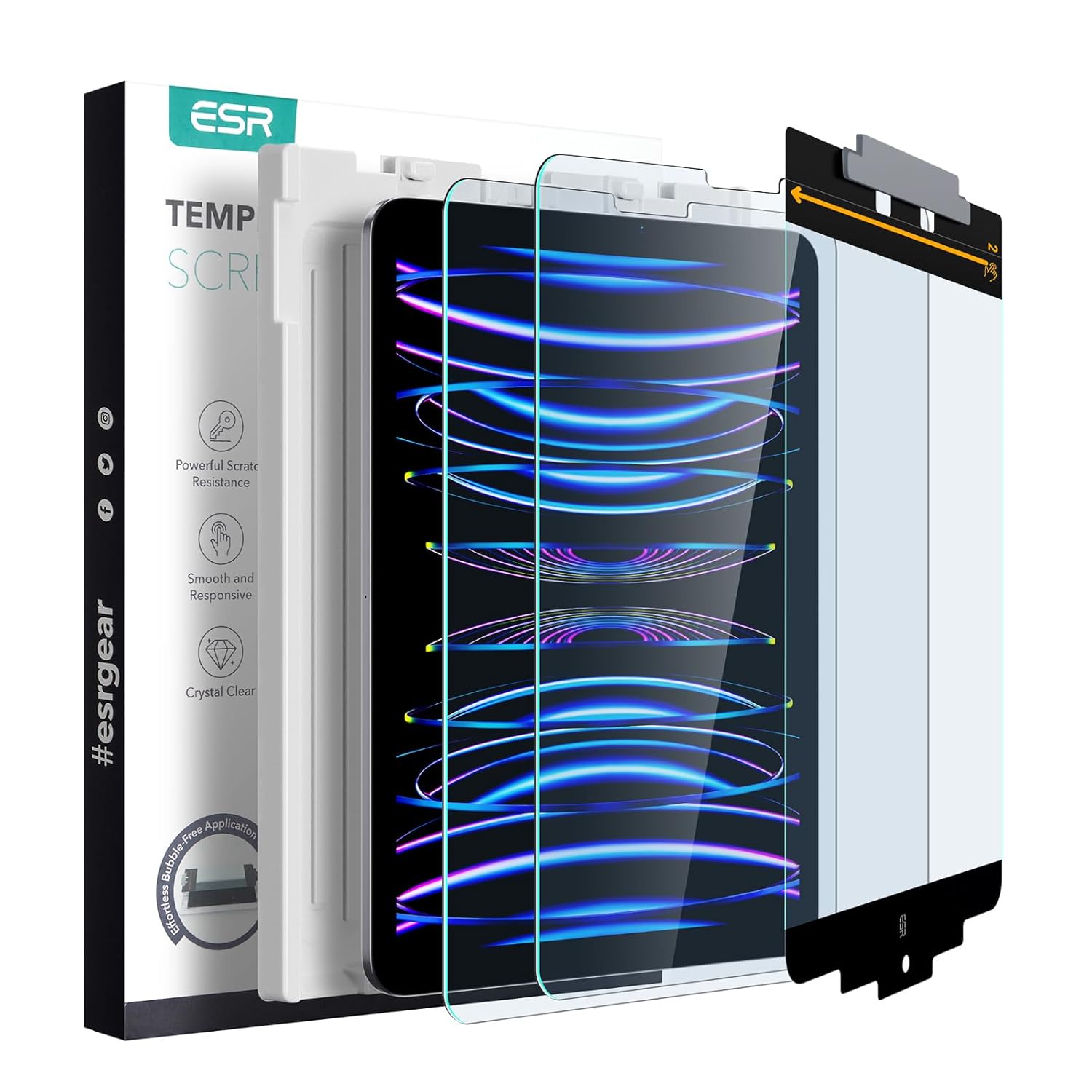 ESR 2 Pack for iPad Pro 11 " Screen Protector(2022/2021/2020/2018) and iPad Air 5/4 Screen ...