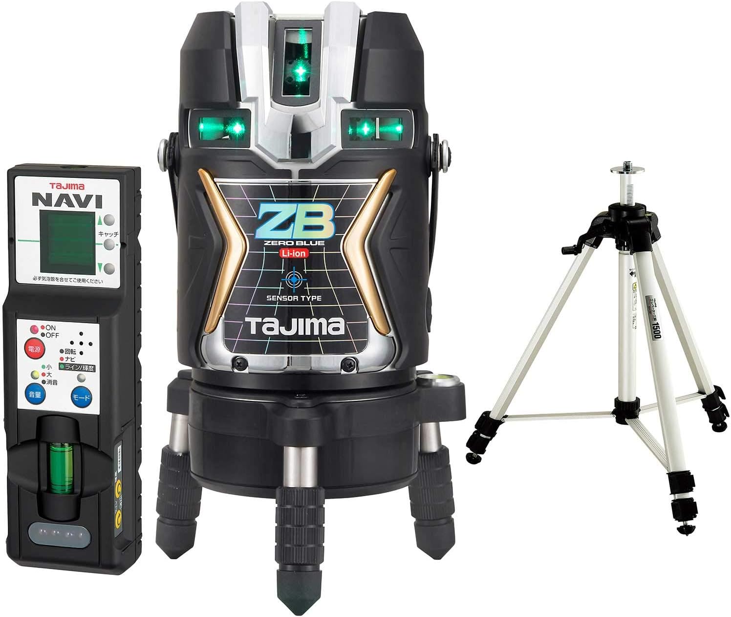 Amazon | タジマ(Tajima) レーザー墨出し器 KJC矩十字&横全周 NAVIゼロブルーリチウム二軸電子センサー制御 ...