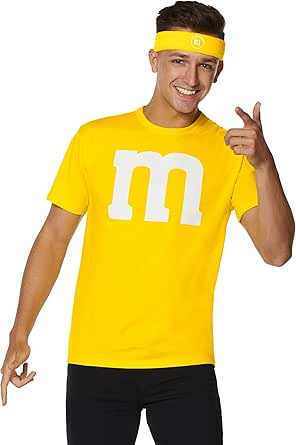 Amazon.com: Spirit Halloween Adult Yellow M&M Costume Kit | Officially ...