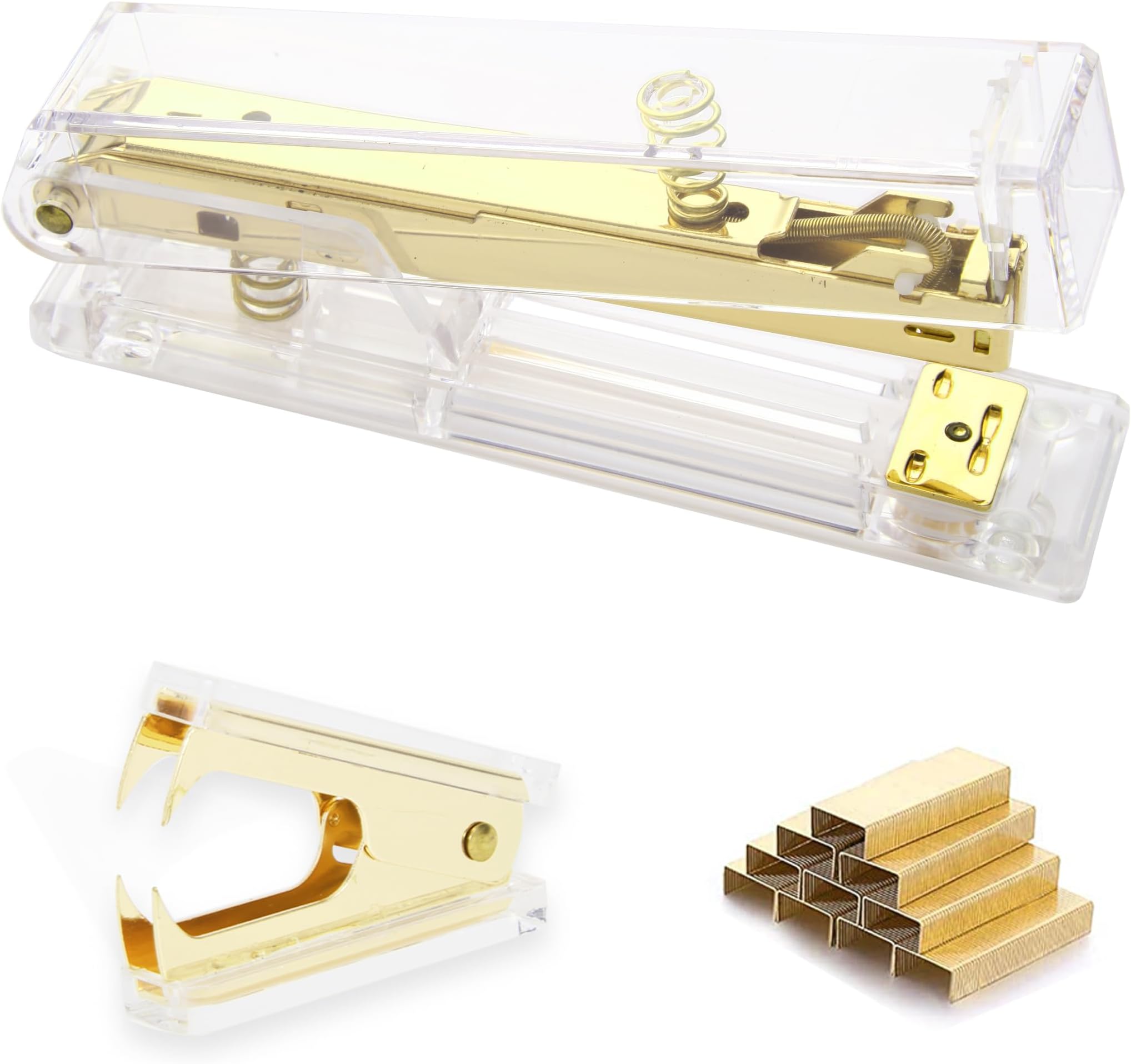 Amazon.com : Gold Acrylic Stapler, Desktop Stapler, 25 Sheet Capacity ...